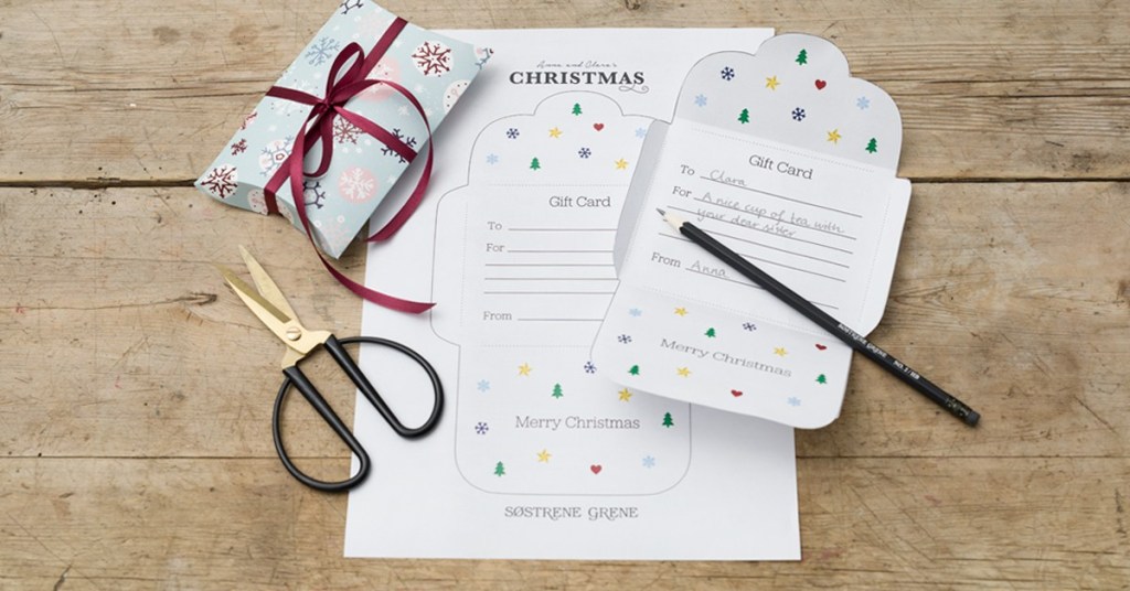 Gift card template – Søstrene Grene á Íslandi