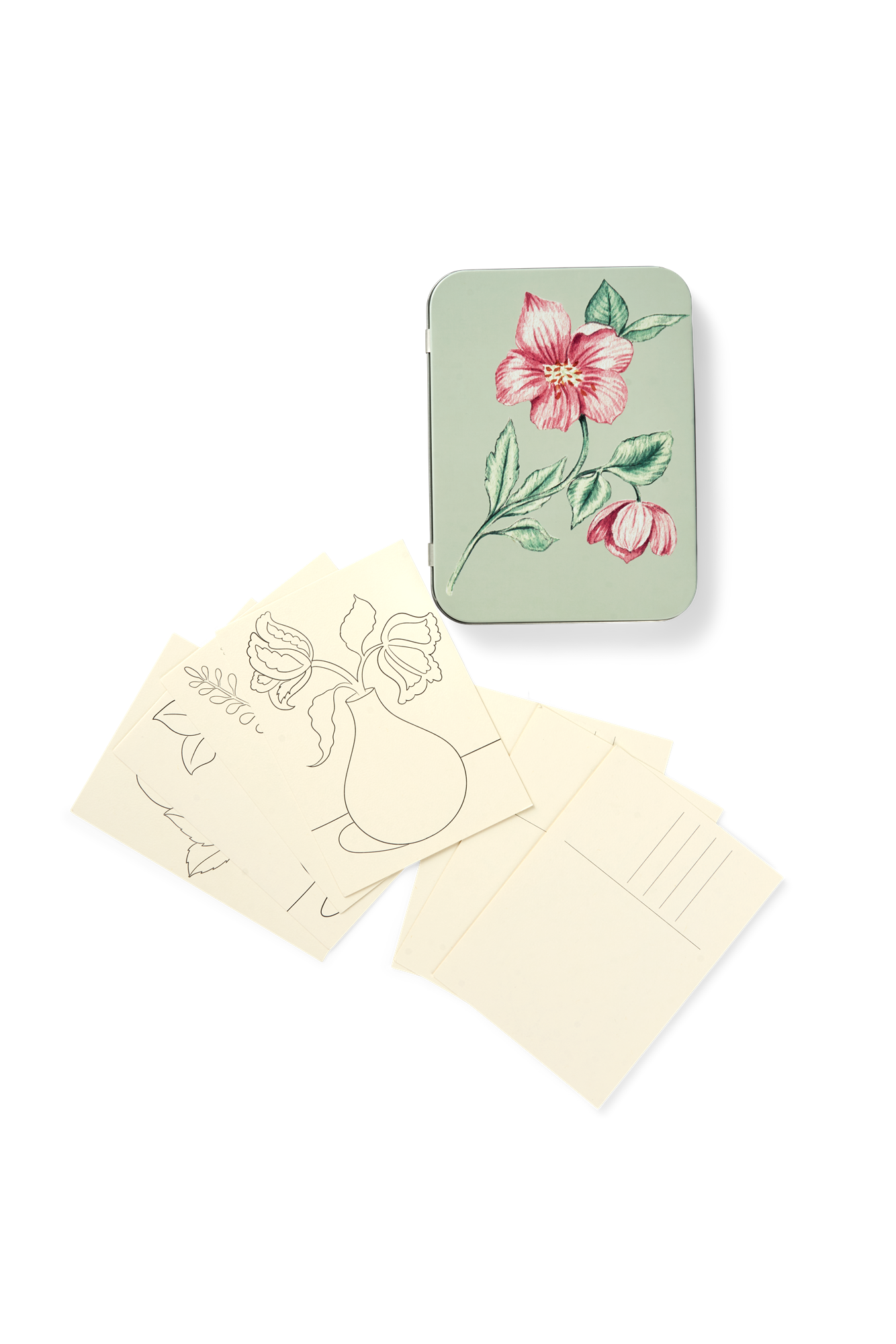 Aquarell-Postkarten | Papier/Eisen. 20 Bögen. | Dusty Green