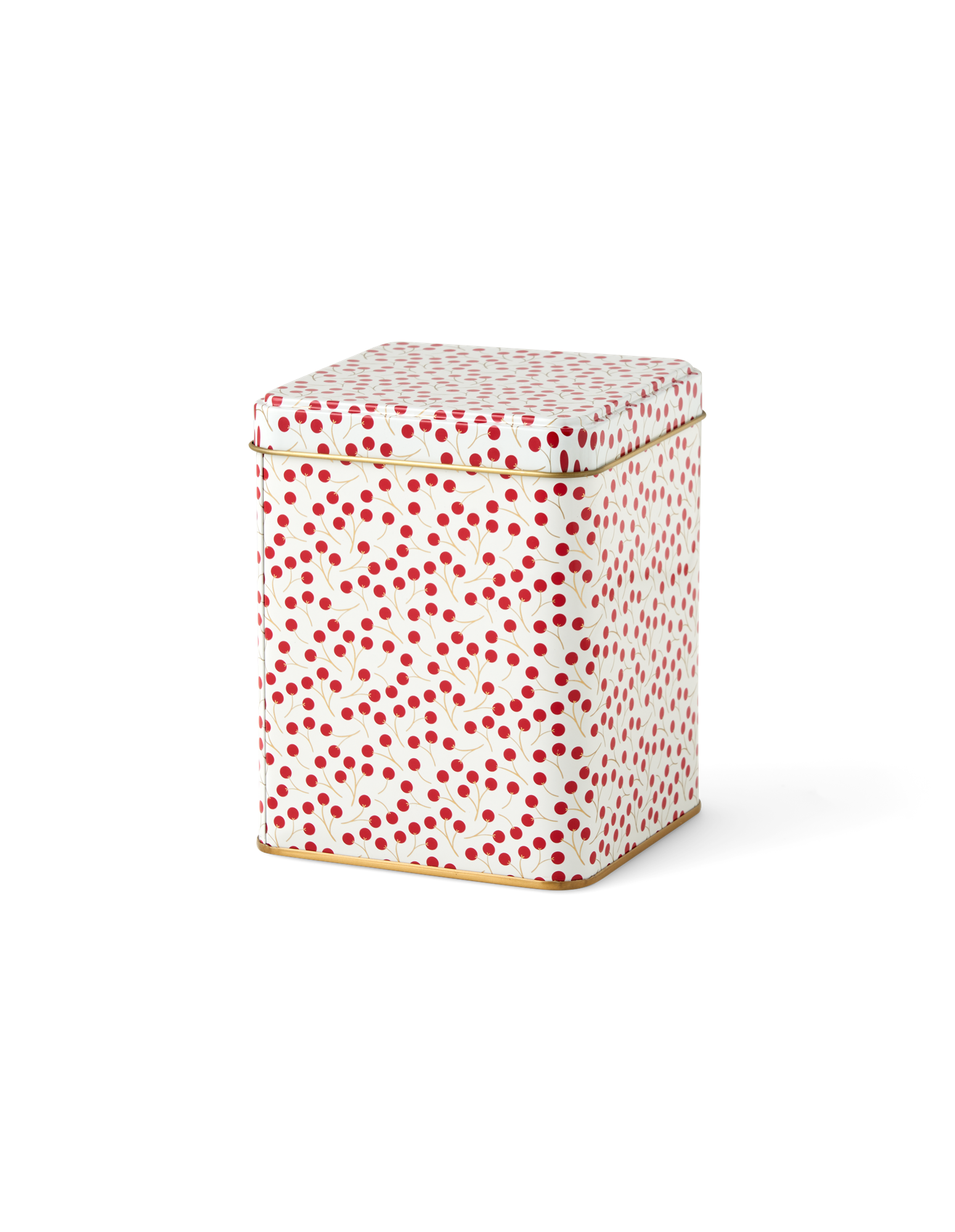 Kakeboks | Jern/tinn. 13,2 x 10,1 cm. | Red