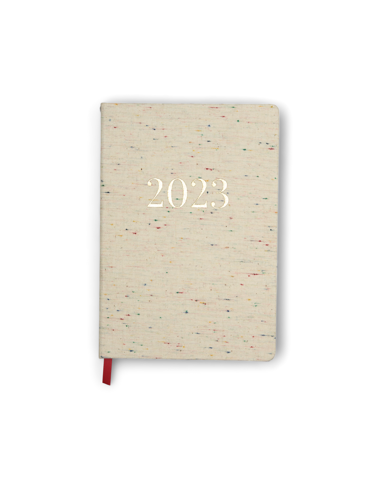 Hardcover kalender | Polyester/papier. 14 x 20 cm. | Off White, Gold