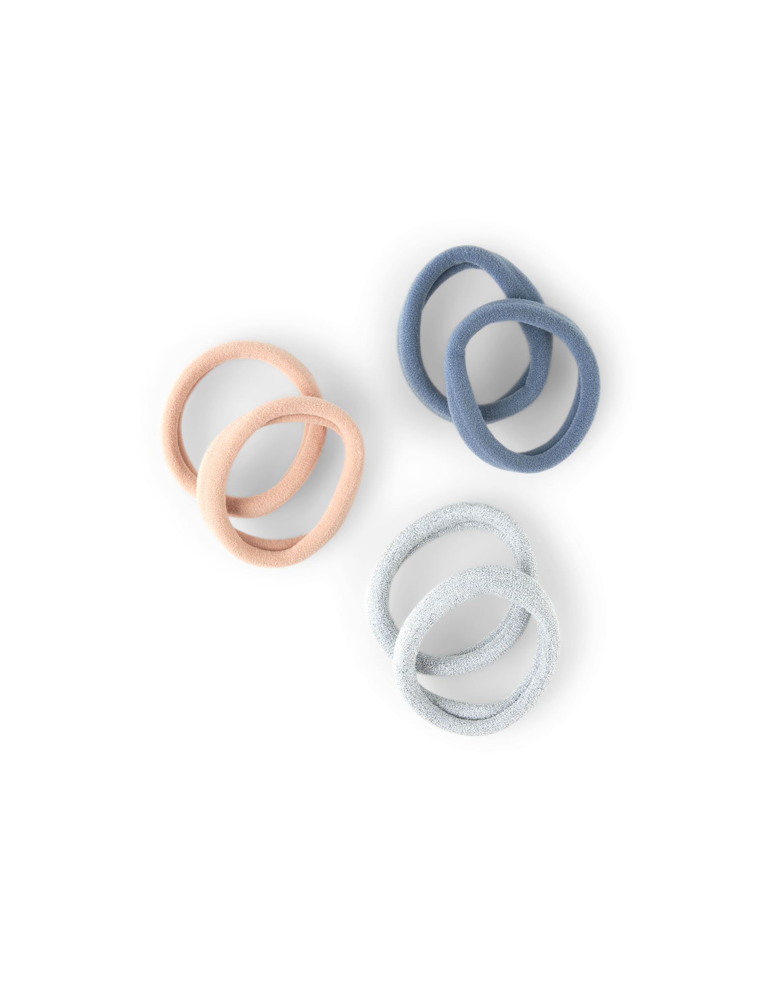 Hair elastics | Polyester/rubber. Ø5 cm. 6 pcs. | Multi