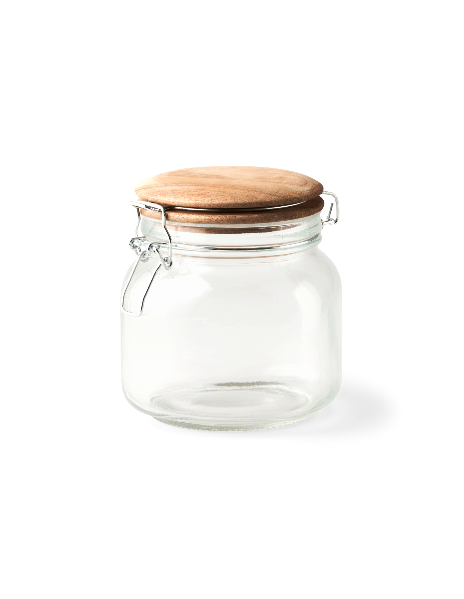 Preservation jar 750 ml | Glass/acacia wood/iron/silicone. | Clear