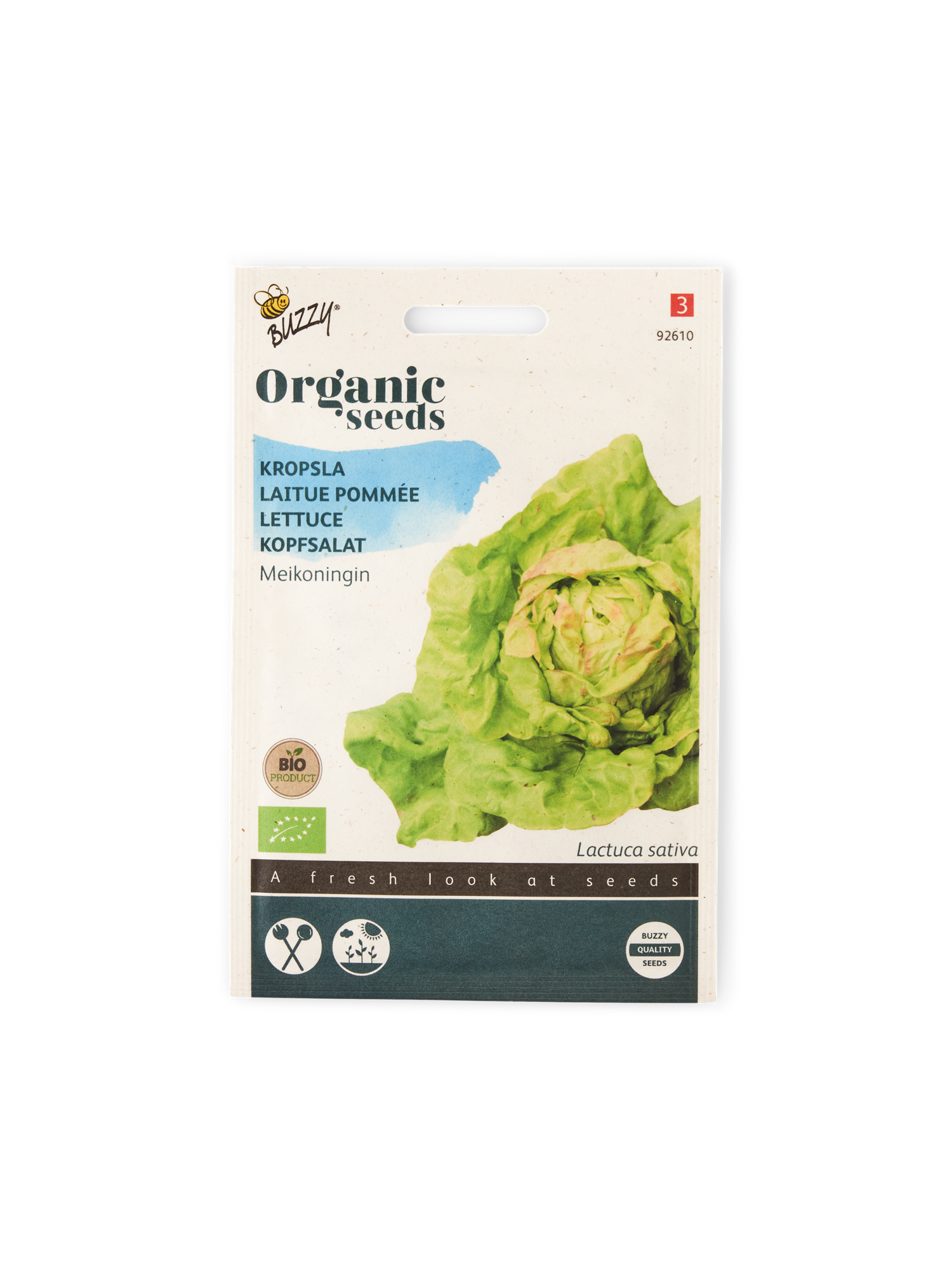 Buzzy® Organic Lettuce May Queen | Seeds. 1 g. | Multi | Tuinplus