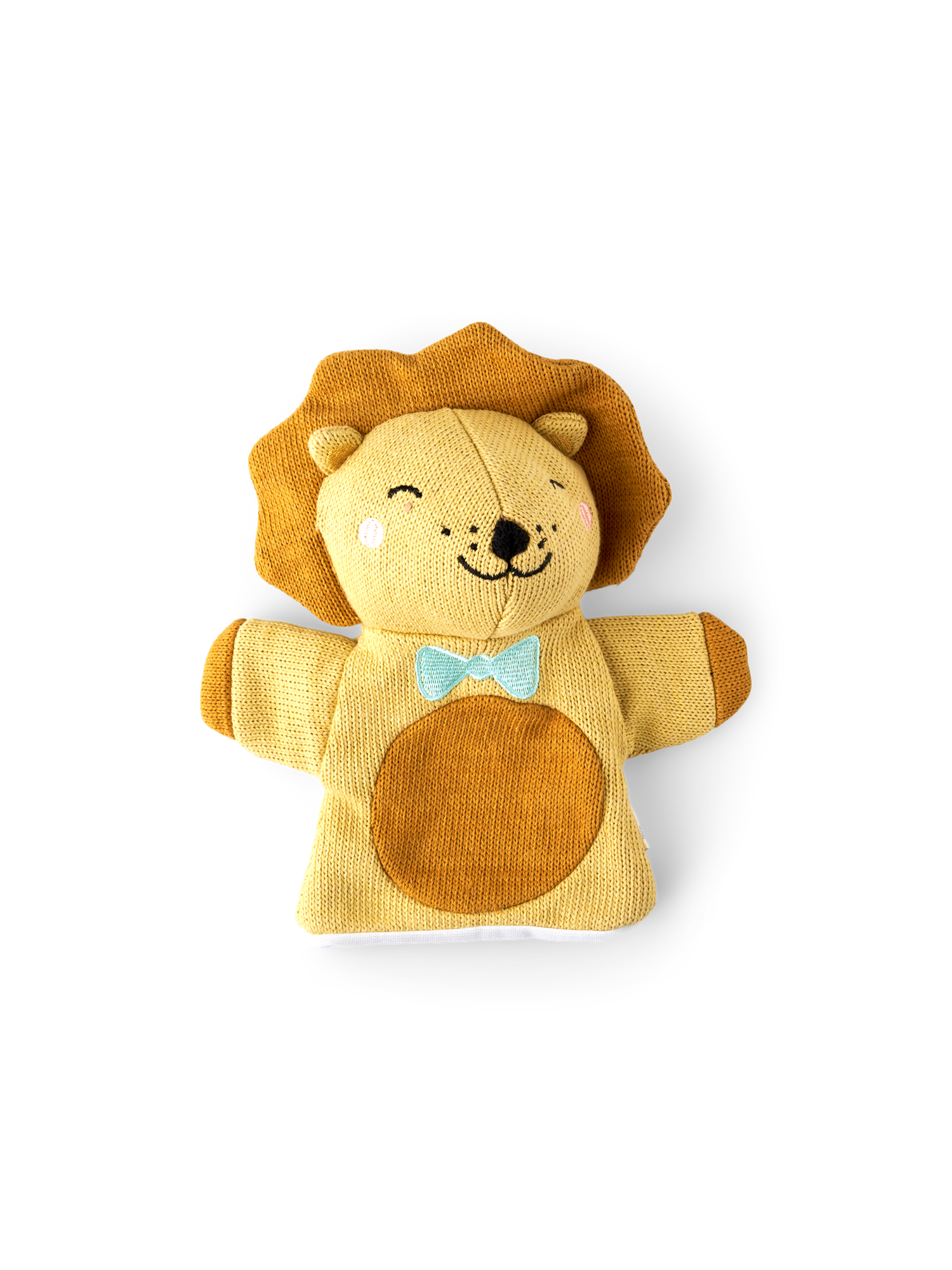 Lion hand puppet | Cotton/polyester. 22 x 11 cm. | Yellow Ochre