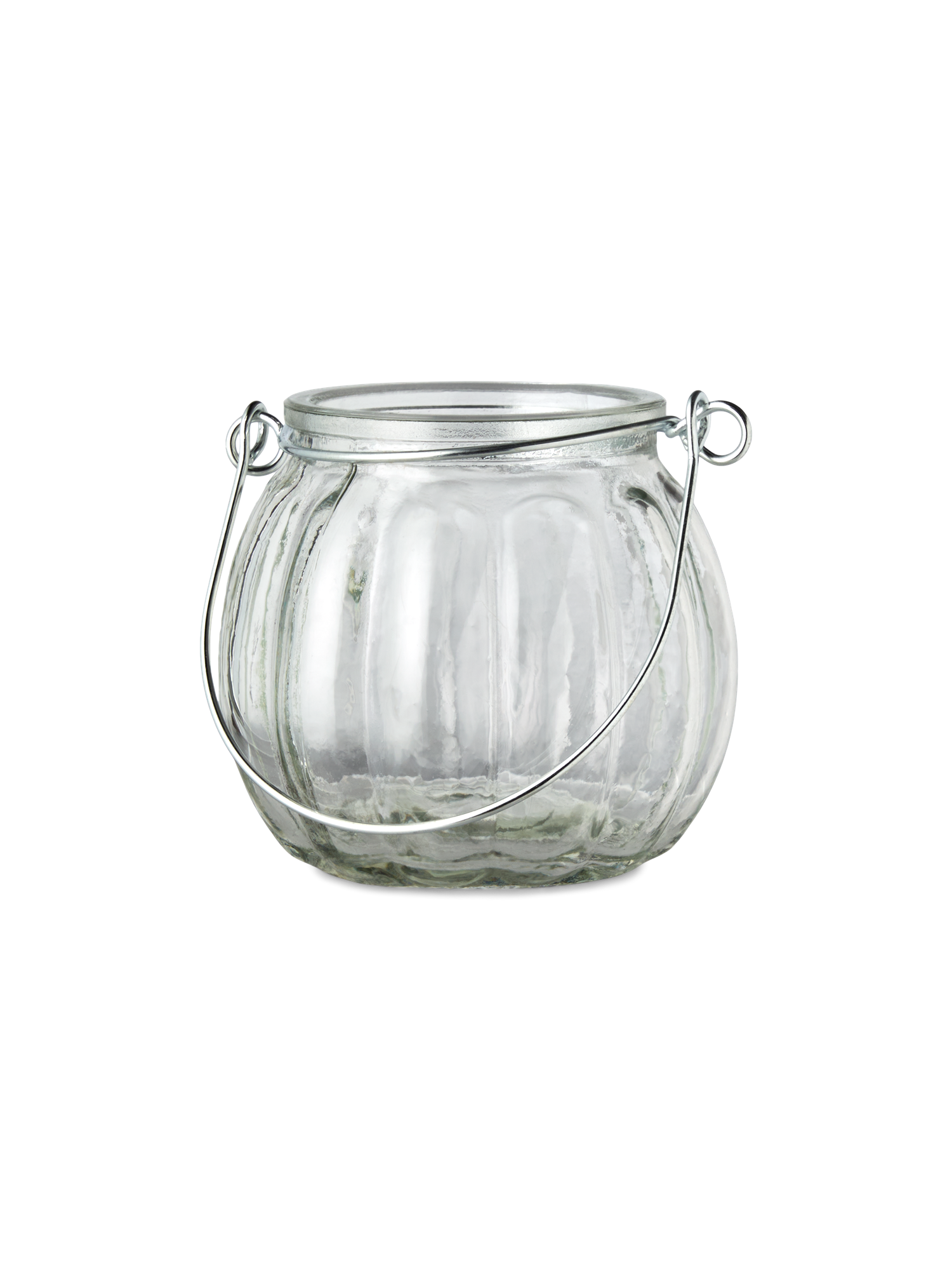 Photophore | Verre/métal. 8 x 7 cm. | Clear, Silver