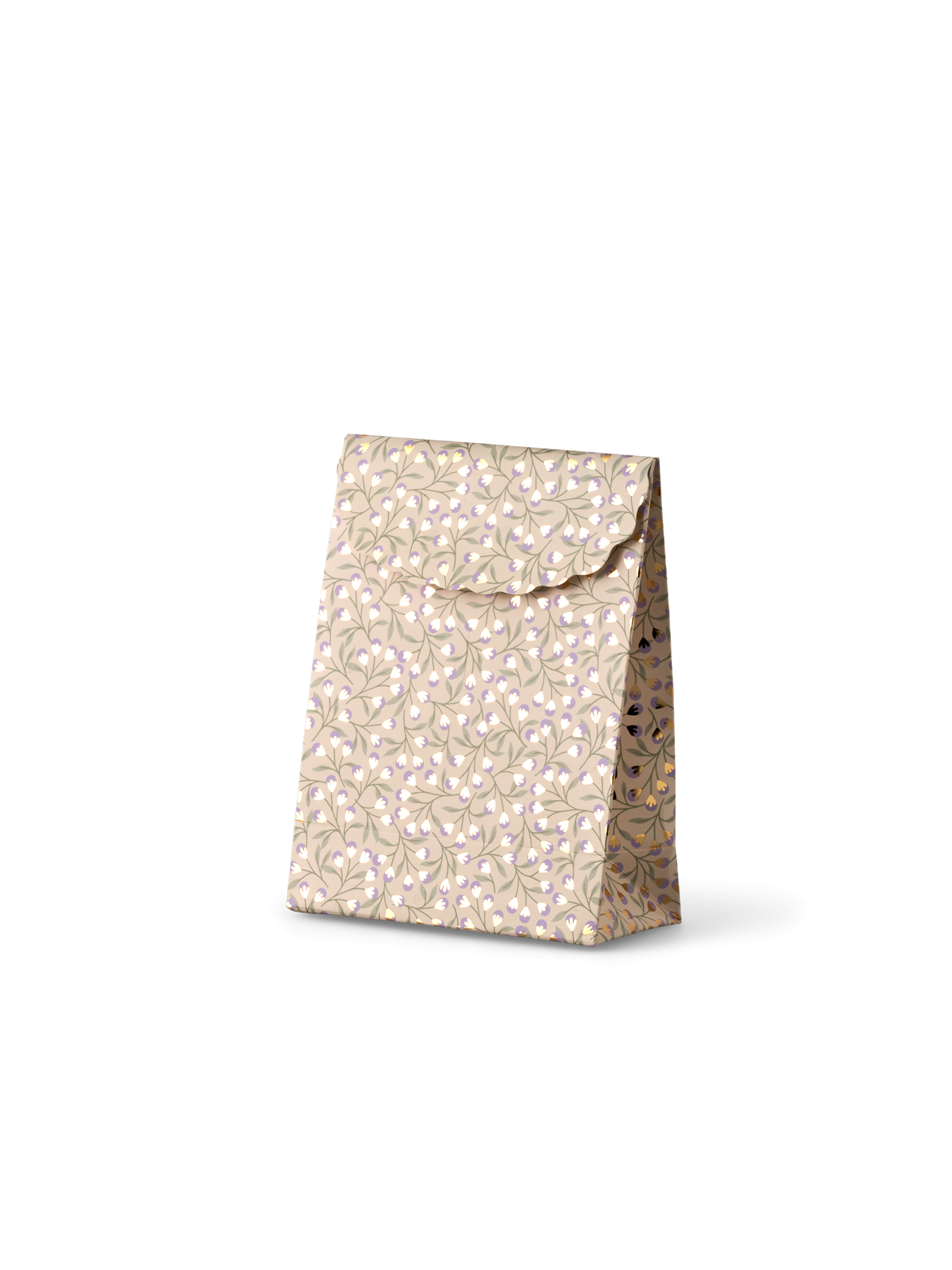 Kuvert-Geschenktüte | Papier. 16,5 x 12,5 x 6 cm. | Off White, Lilac