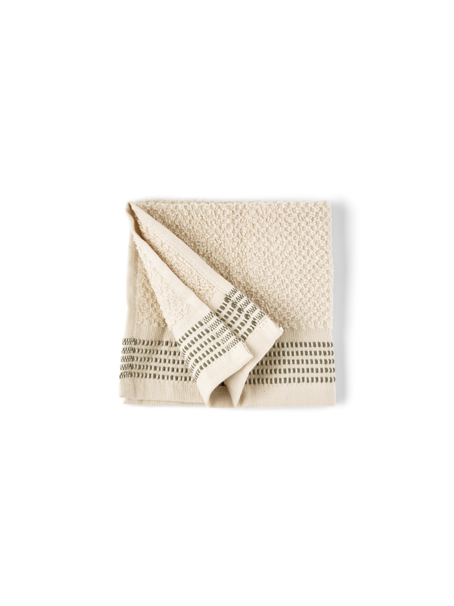 Serviette faciale | Coton. 30 x 30 cm. | Off White, Anthracite