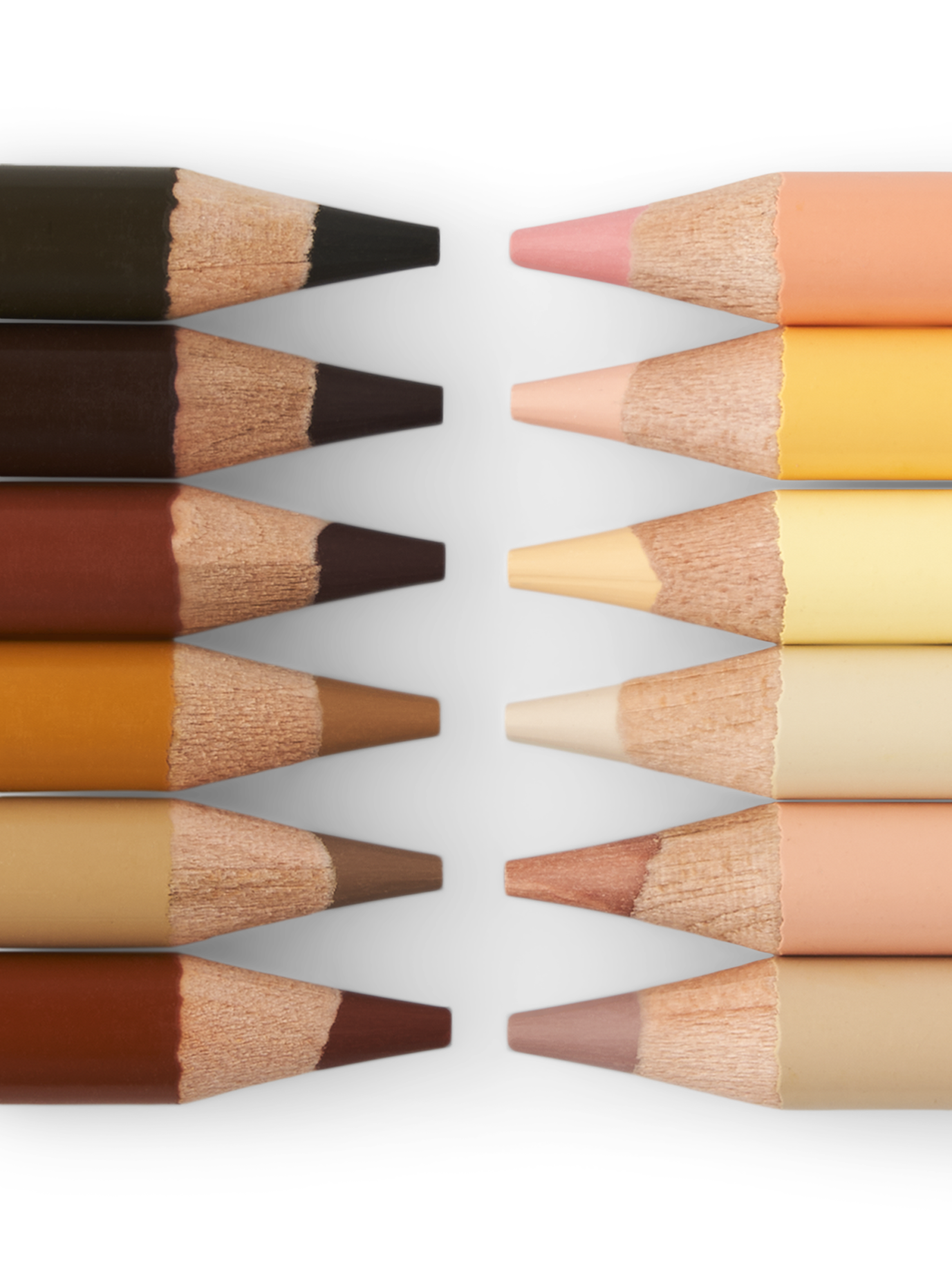 Crayons couleur chair | Bois de tilleul. Paquet de 12 | Multi | Printworks