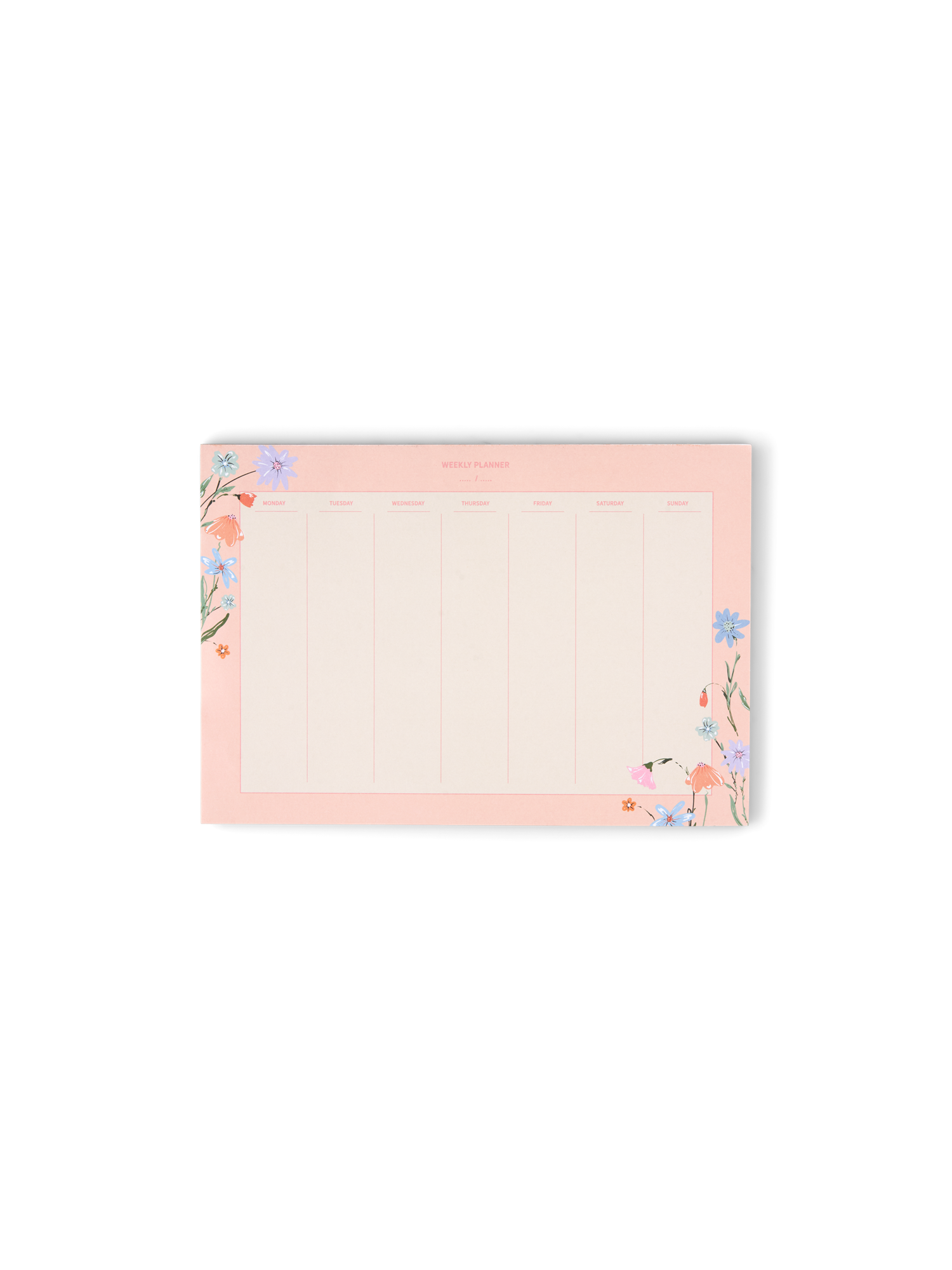 Weekly planner | Paper. 24.5 x 17 cm. | Coral