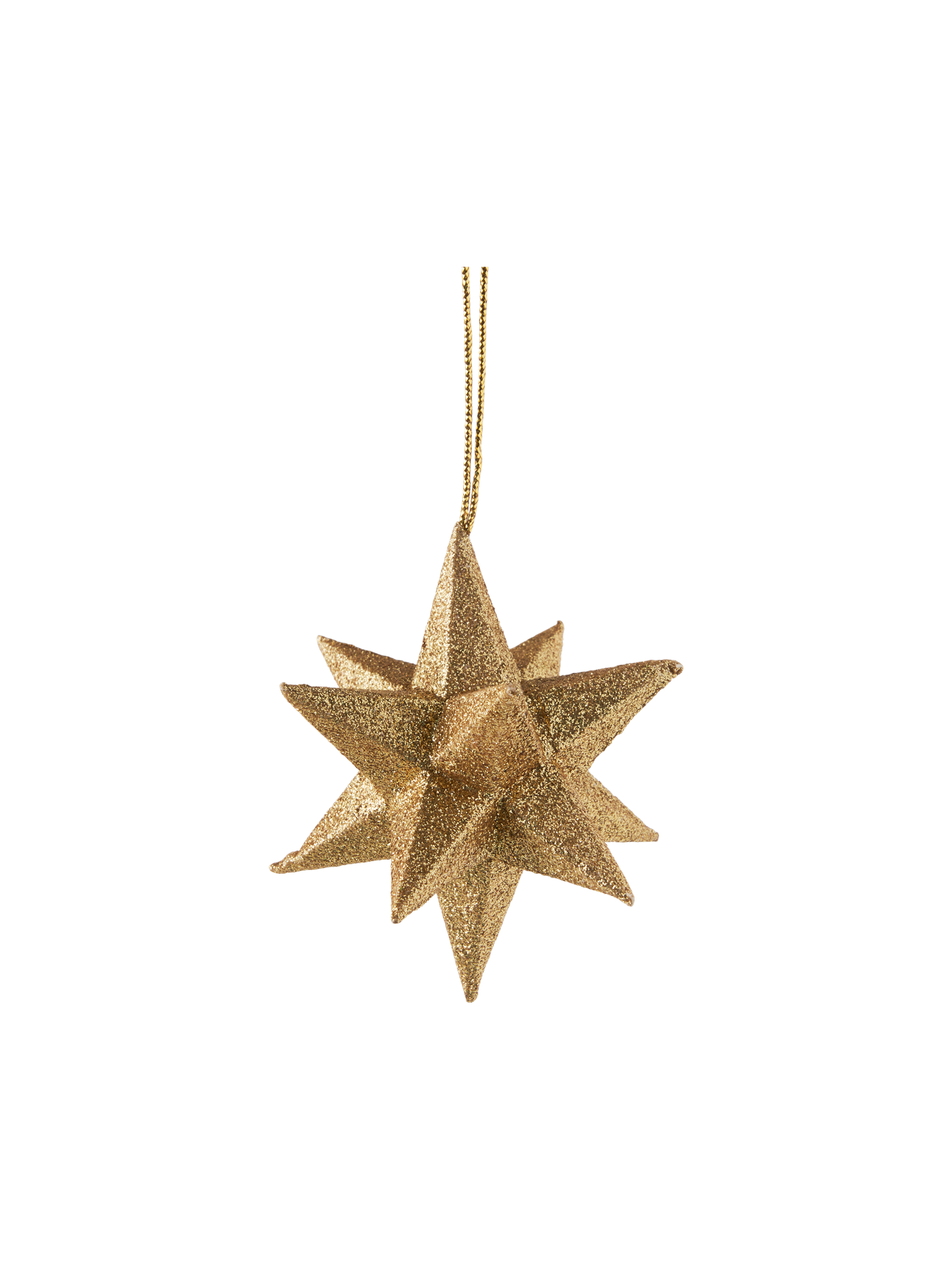 Stjerne til ophæng | Papir. Ø6 cm. | Gold