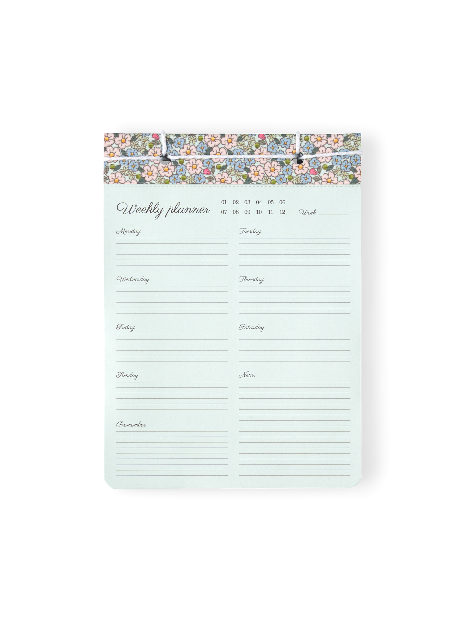 Weekly planner | Paper. 19 x 14 cm. 60 sheets. | Multi