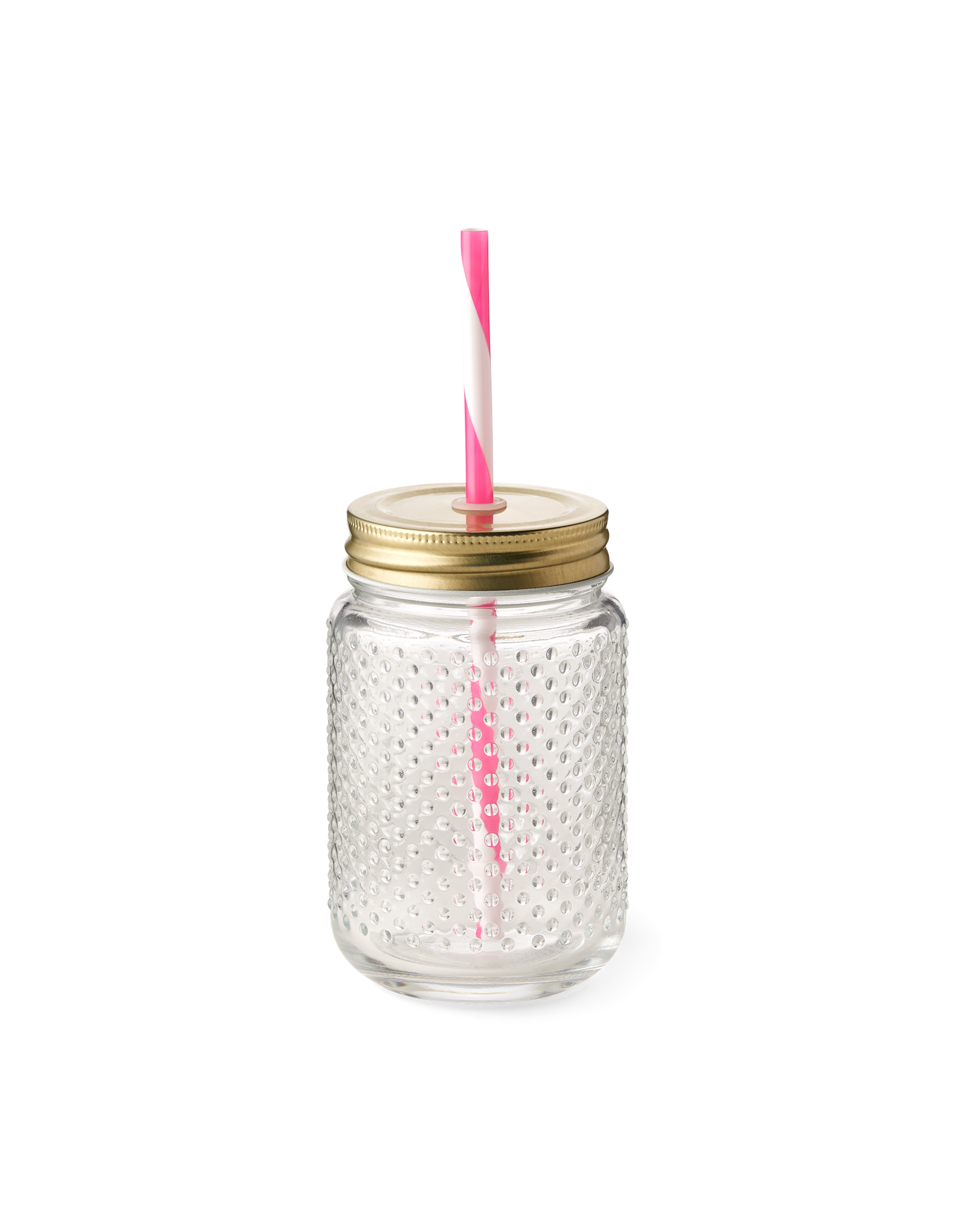 Glas met rietje | Glas/plastic. 8 x 13 cm. 380 ml. | Søstrene Grene