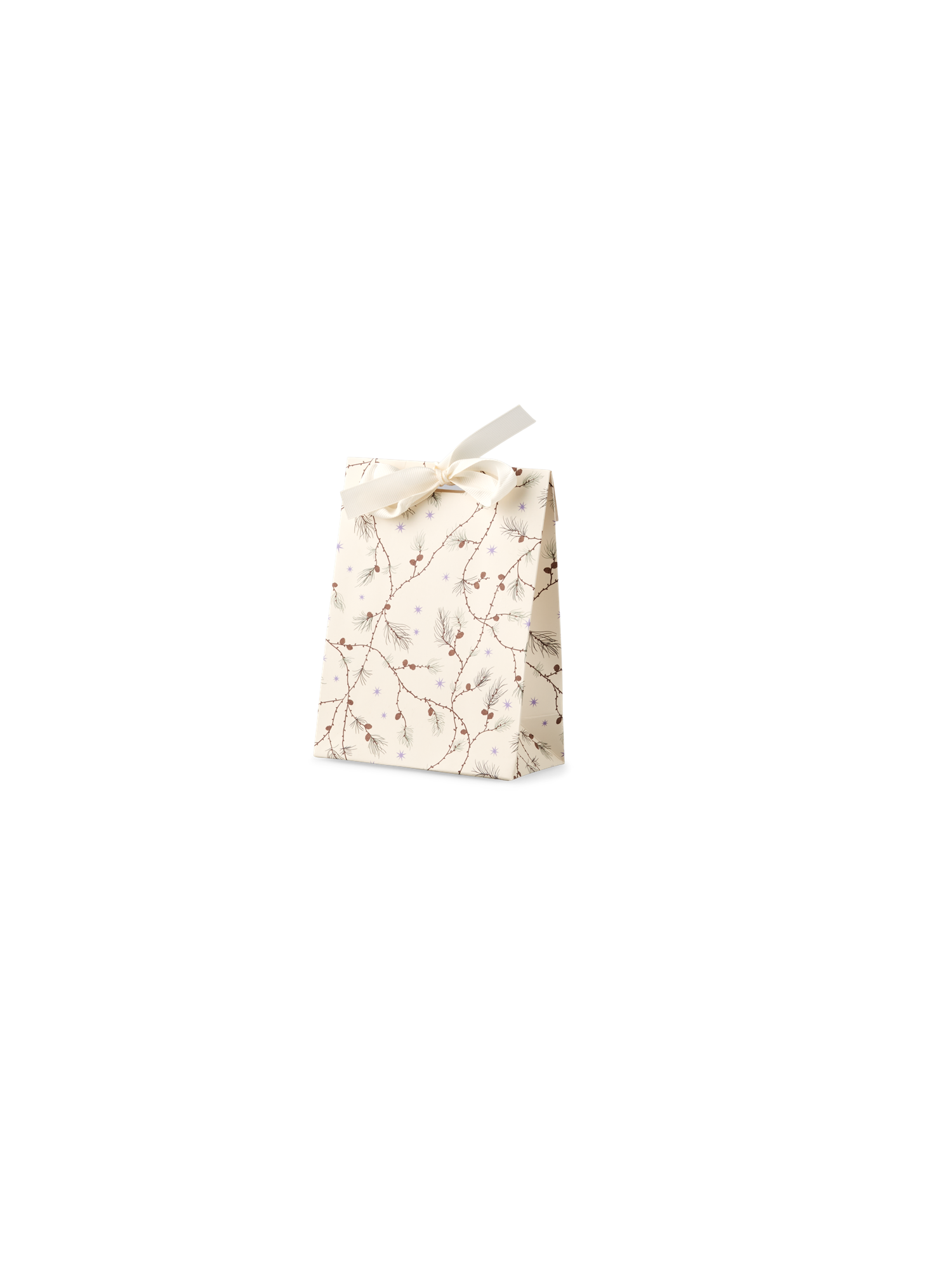 Envelop-cadeautas | Papier/polyester. 12 x 16 x 6 cm. | Off White