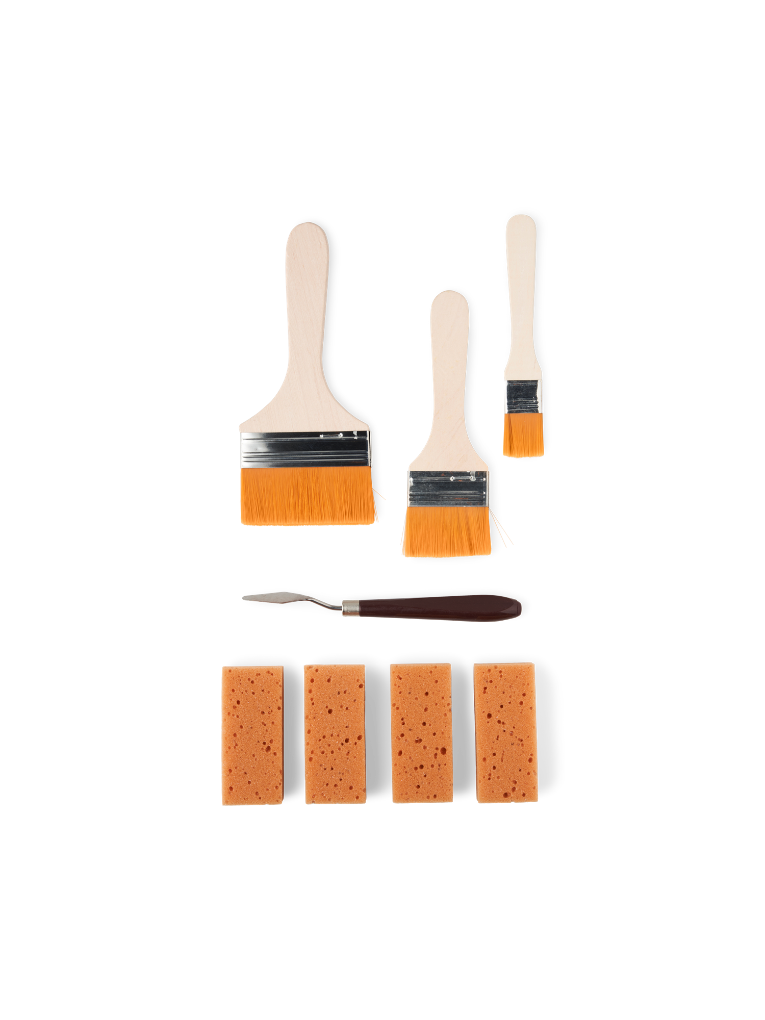 Set med penslar och svampar | Poppelträ/aluminium/nylon/rostfritt stål ...