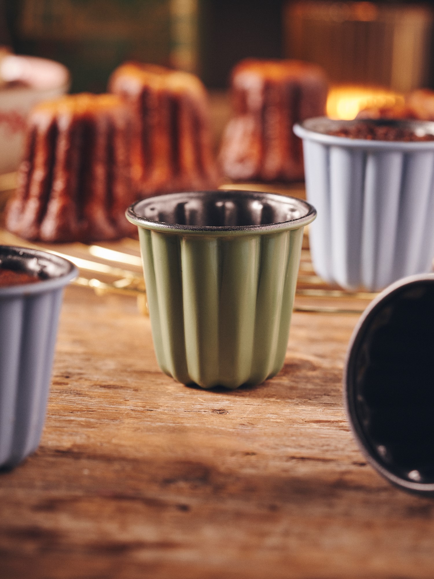 Canelé-form | Kolstål. Ø 5,7 x 6 cm. | Smokey Blue