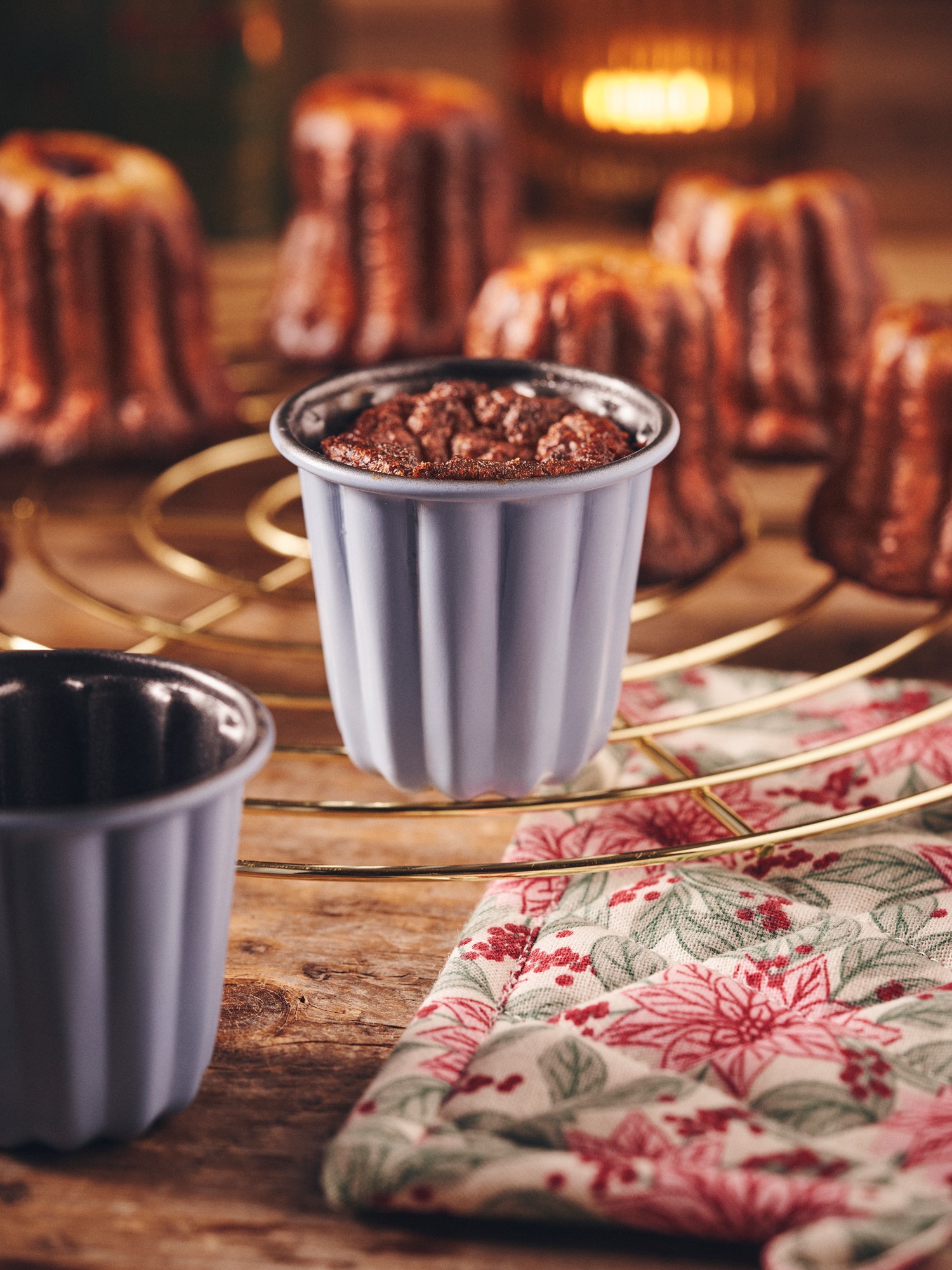 Canelé-vorm | Koolstofstaal. Ø5,7 x 6 cm. | Moss Green