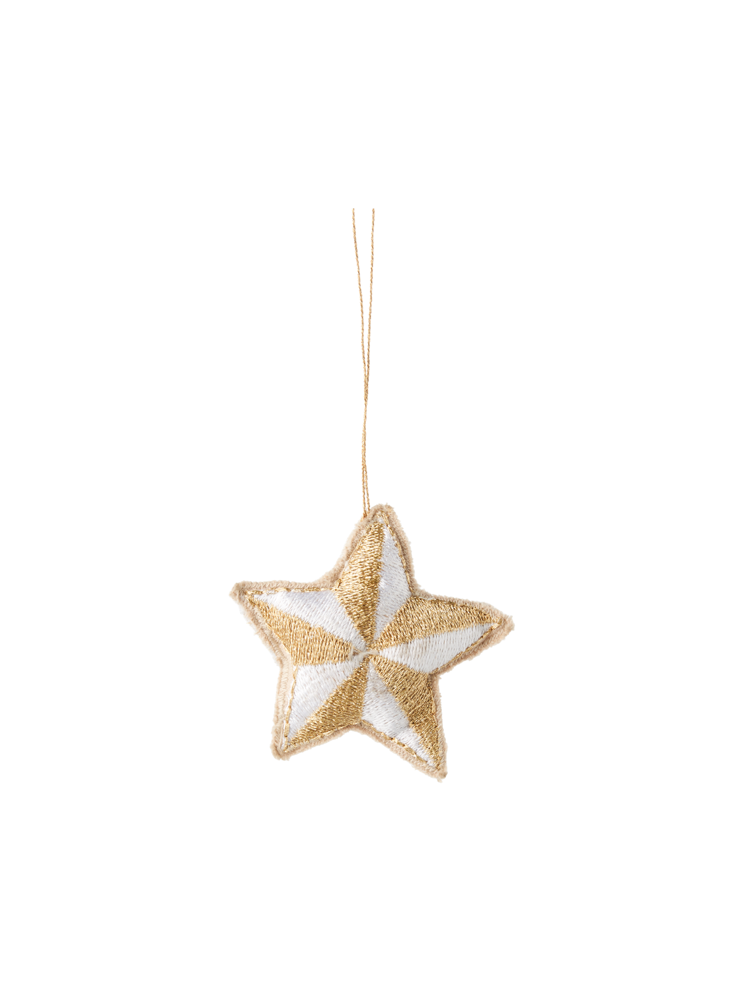 Stern-Anhänger | Baumwolle/Polyester. 6,6 cm. | Off White