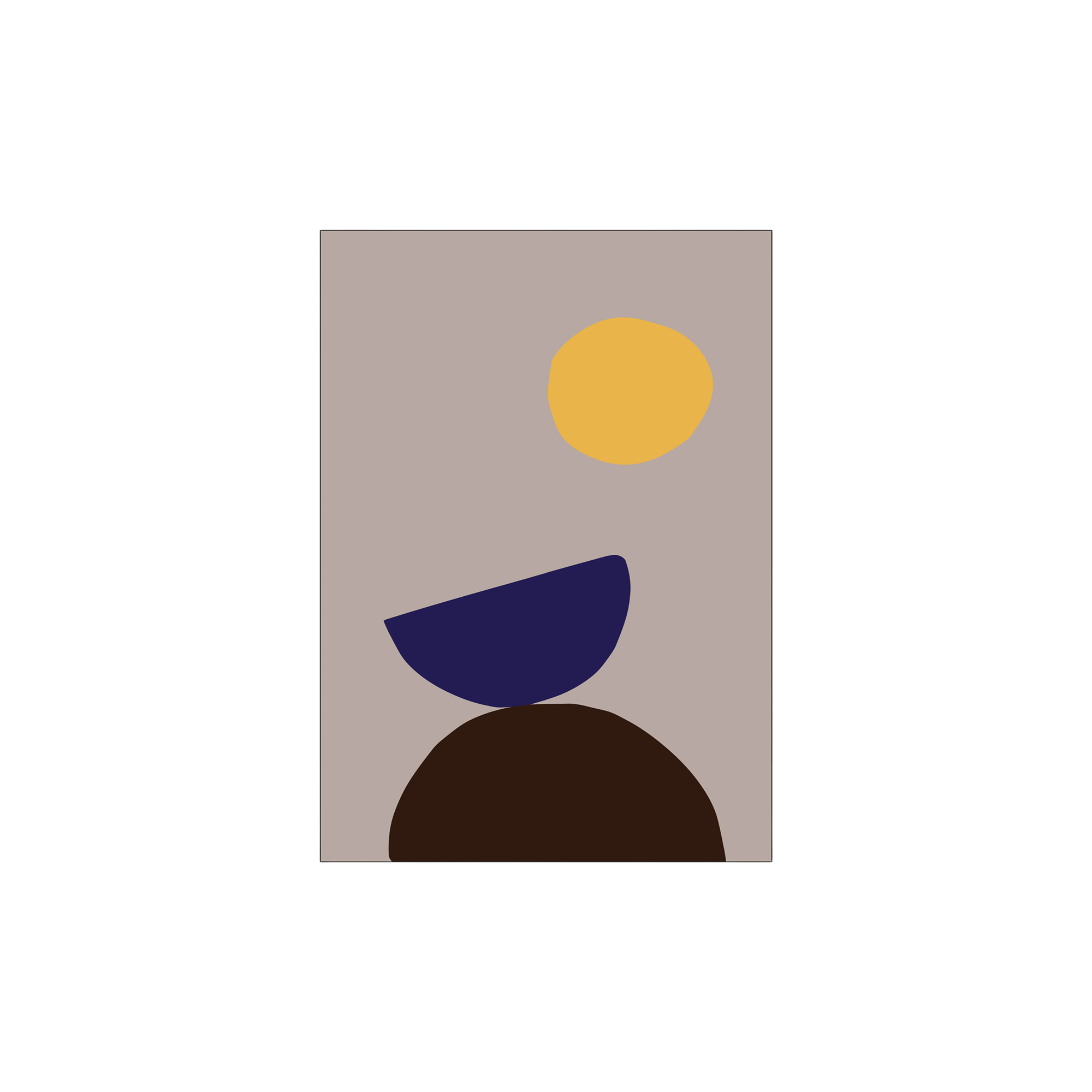 Affiche Organic Shapes 07 A3 | Affordable Art Prints. | Warm Grey ...