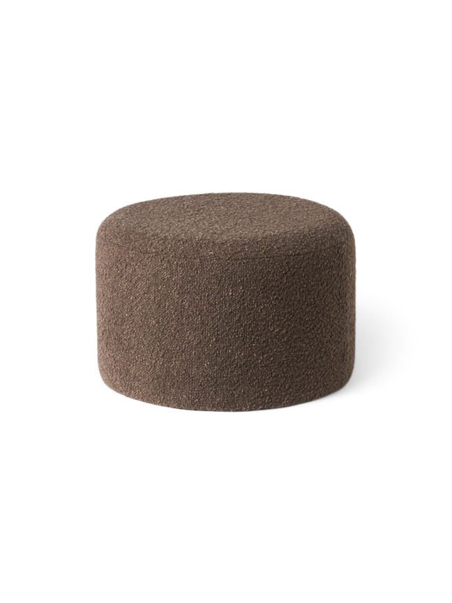 Pouf | MDF/polyester/polyuréthane. Ø39 x 25 cm. | Brown