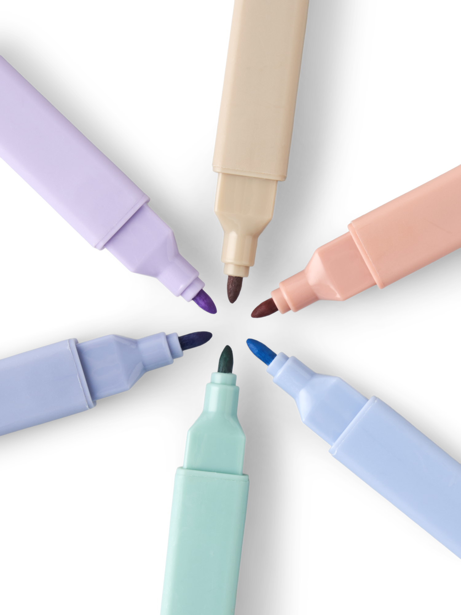 Highlighter set | Polypropylene/water-based ink. 6 pcs. | Multi