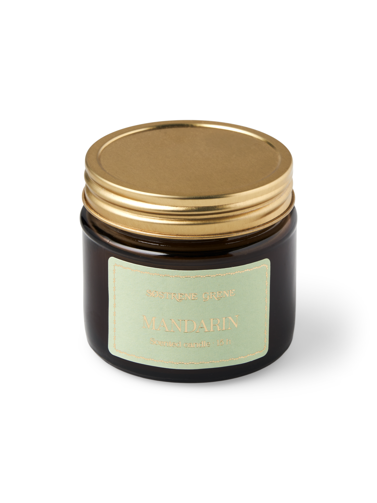 Duftlys Mandarin | Rapsvoks/lukt/glass/metall. 15 timer. | Brown, Light ...