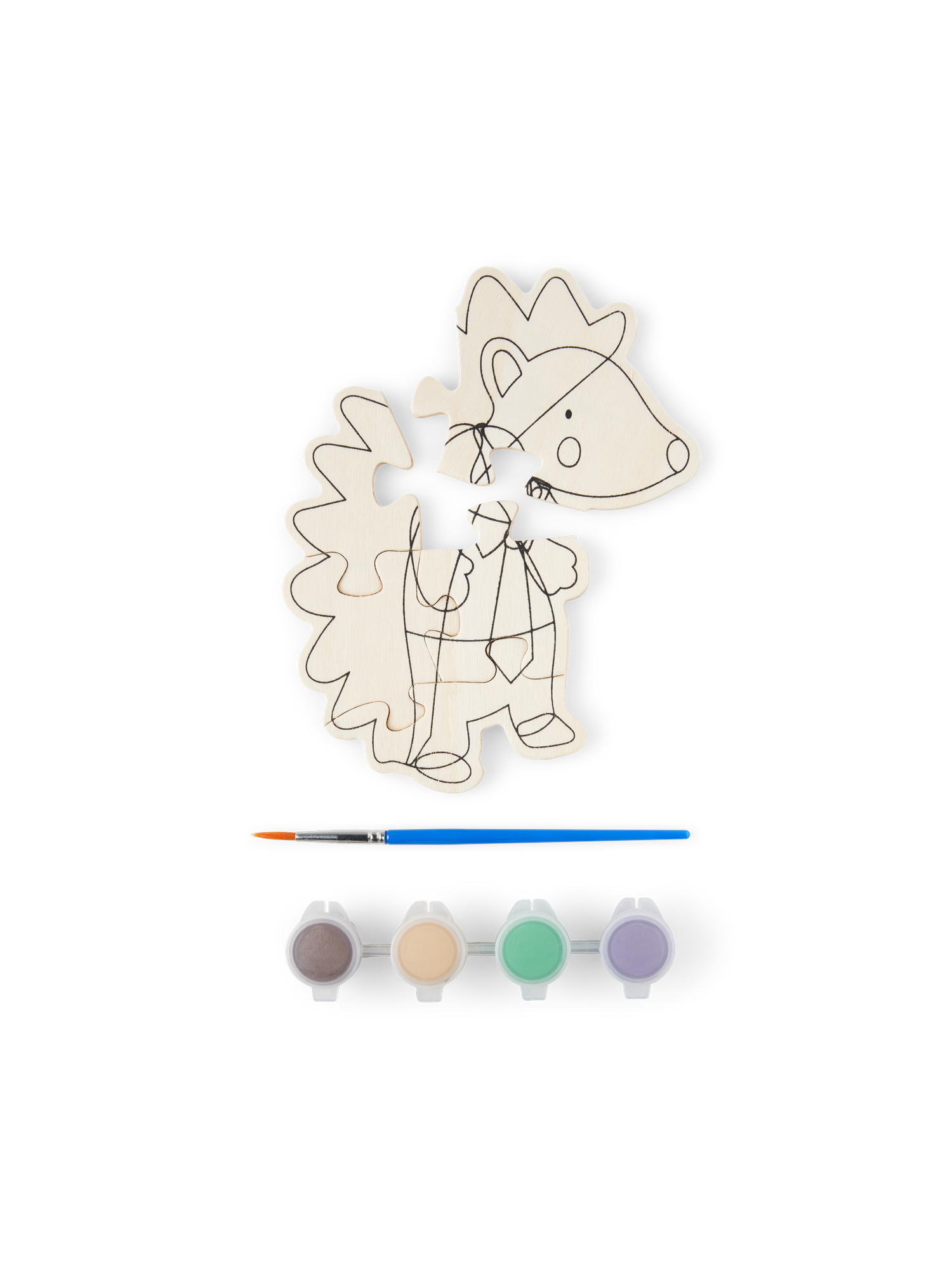 Puzzel schilderset | Populierenmultiplex/acrylverf op waterbasis. | Brown