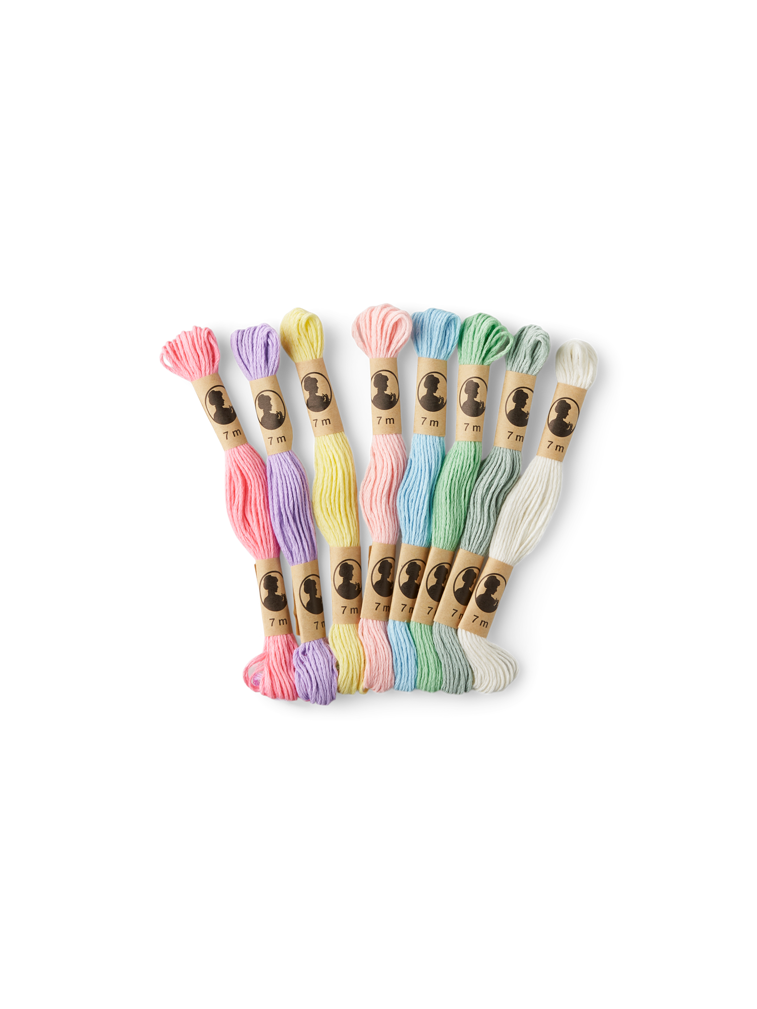 Broderitråd | Bomull. 7 m. Åtte farger. | Søstrene Grene