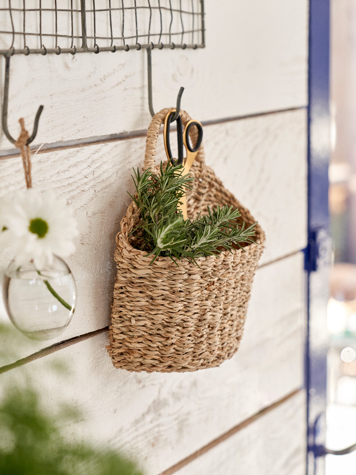 Korb zum Aufhängen | Seegras. 20,3 x 21,4 x 8,9 cm. | Søstrene Grene