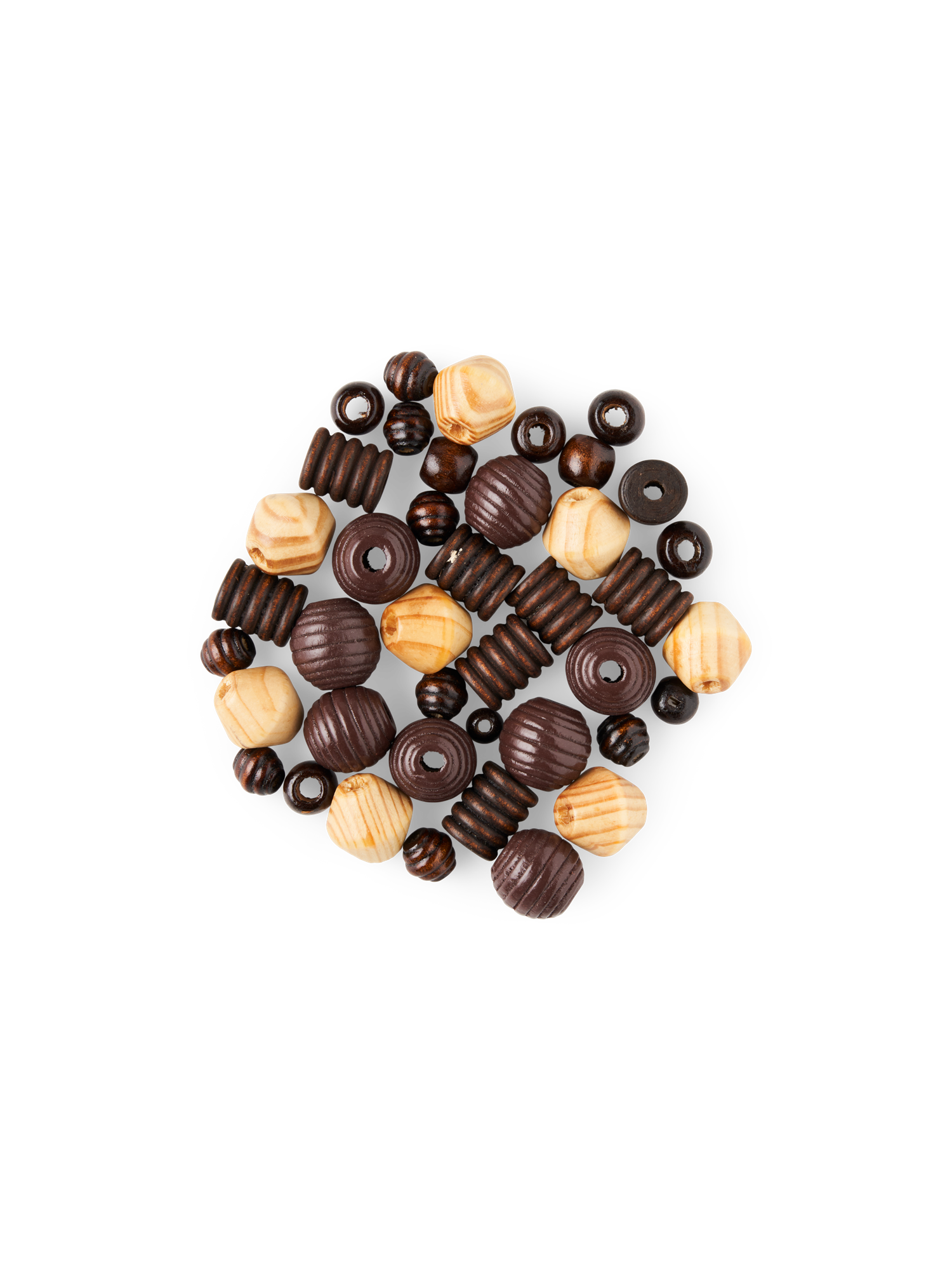 Träpärlor | Furu/schima superba. 40 st. | Dark Wood