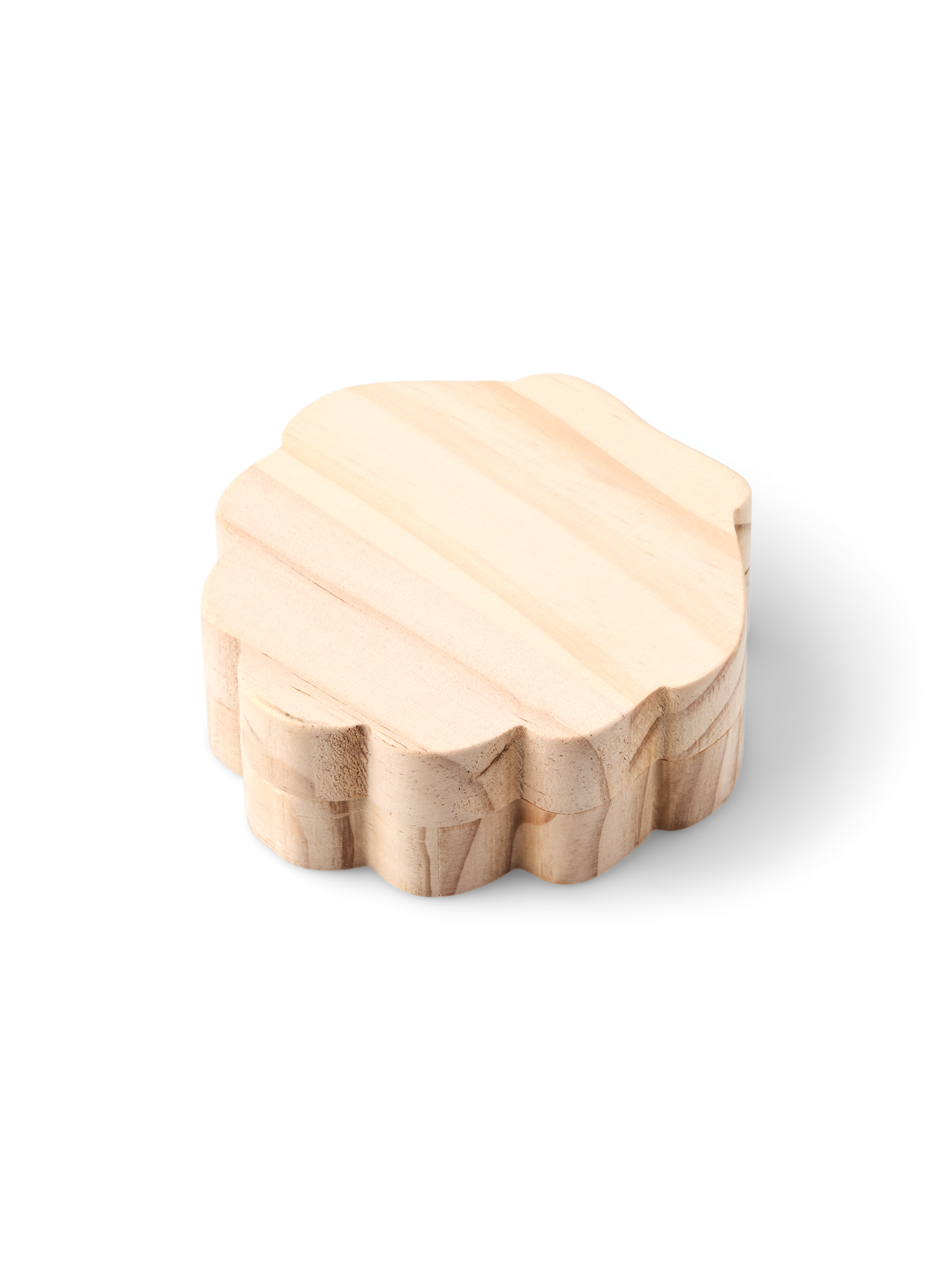 Wooden DIY box | Pinewood. 11 x 11 x 4 cm. | Nature