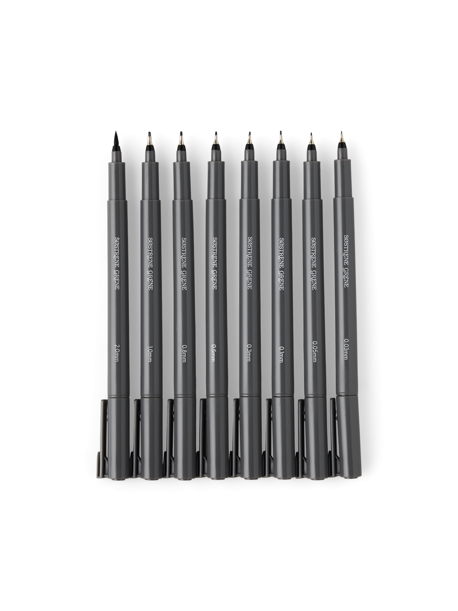 Fineliners 8-pack | Black ink. | Black