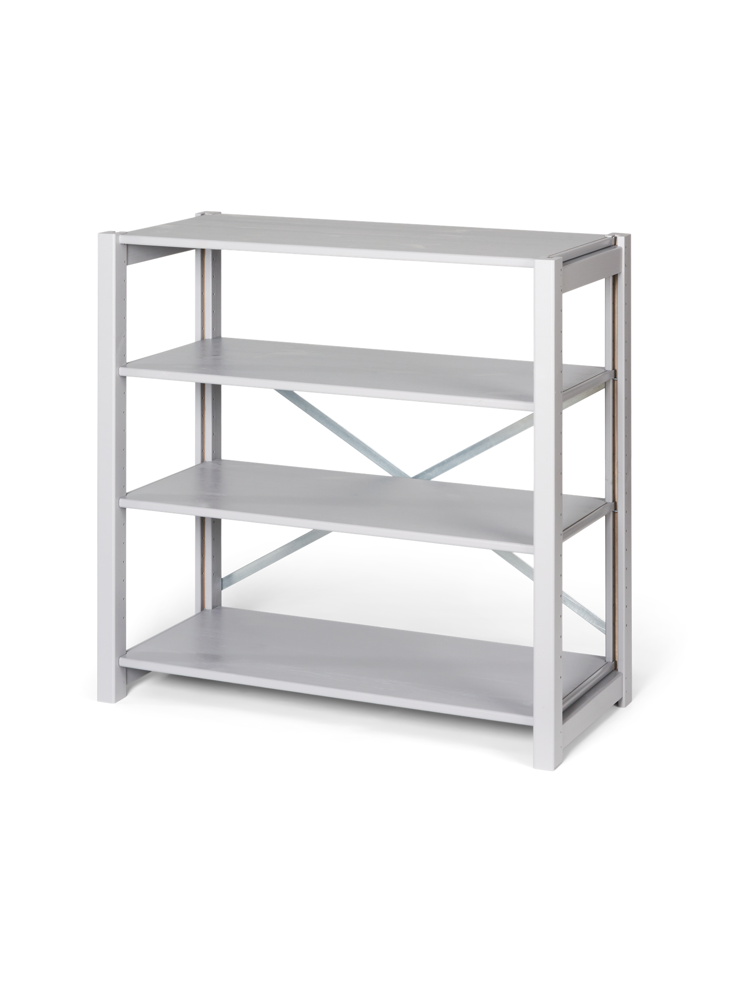 Reol | Fyrretræ. 82,8 x 38,6 x 79,7 cm. | Silver Grey | abc classic