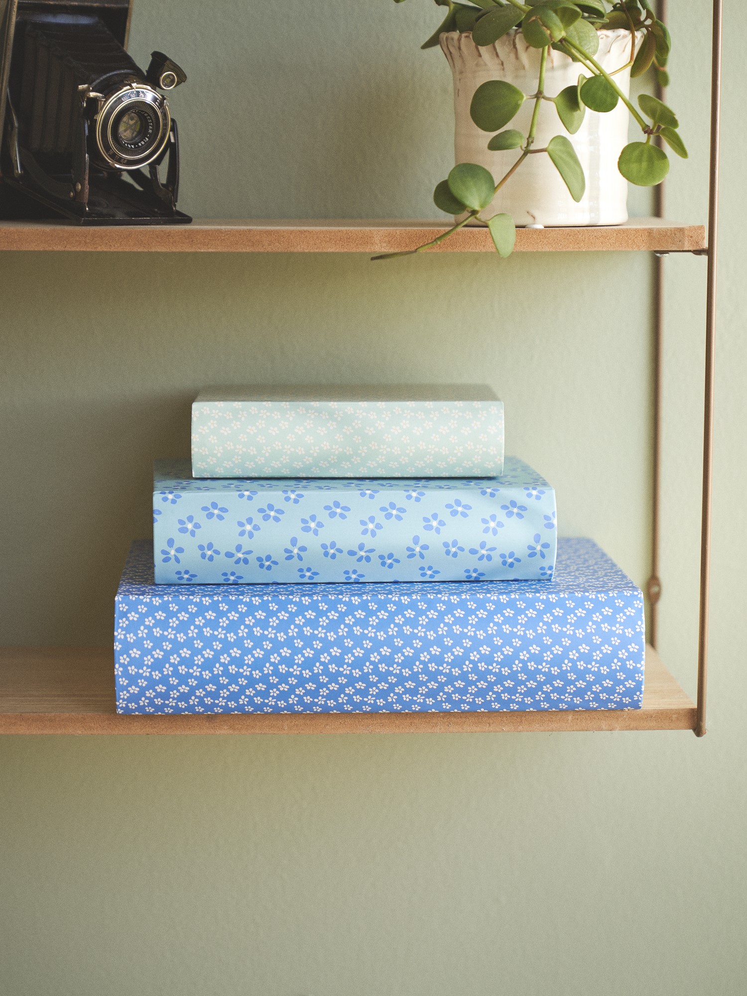 Boklåda | Kartong. 28 x 21,4 x 6,6 cm. | Azure Blue