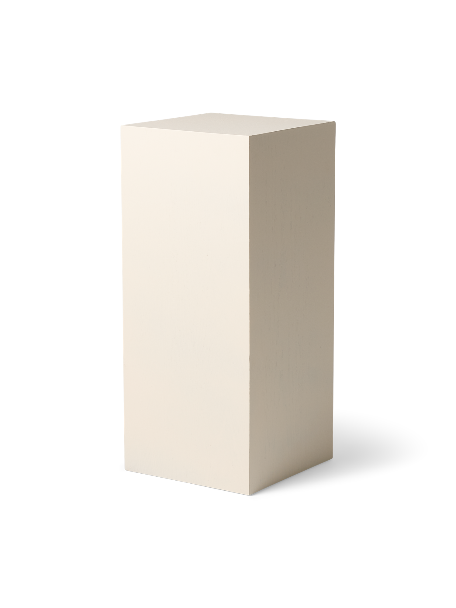 Piedestal | MDF/askefiner. 22 x 22 x 50 cm. | Off White