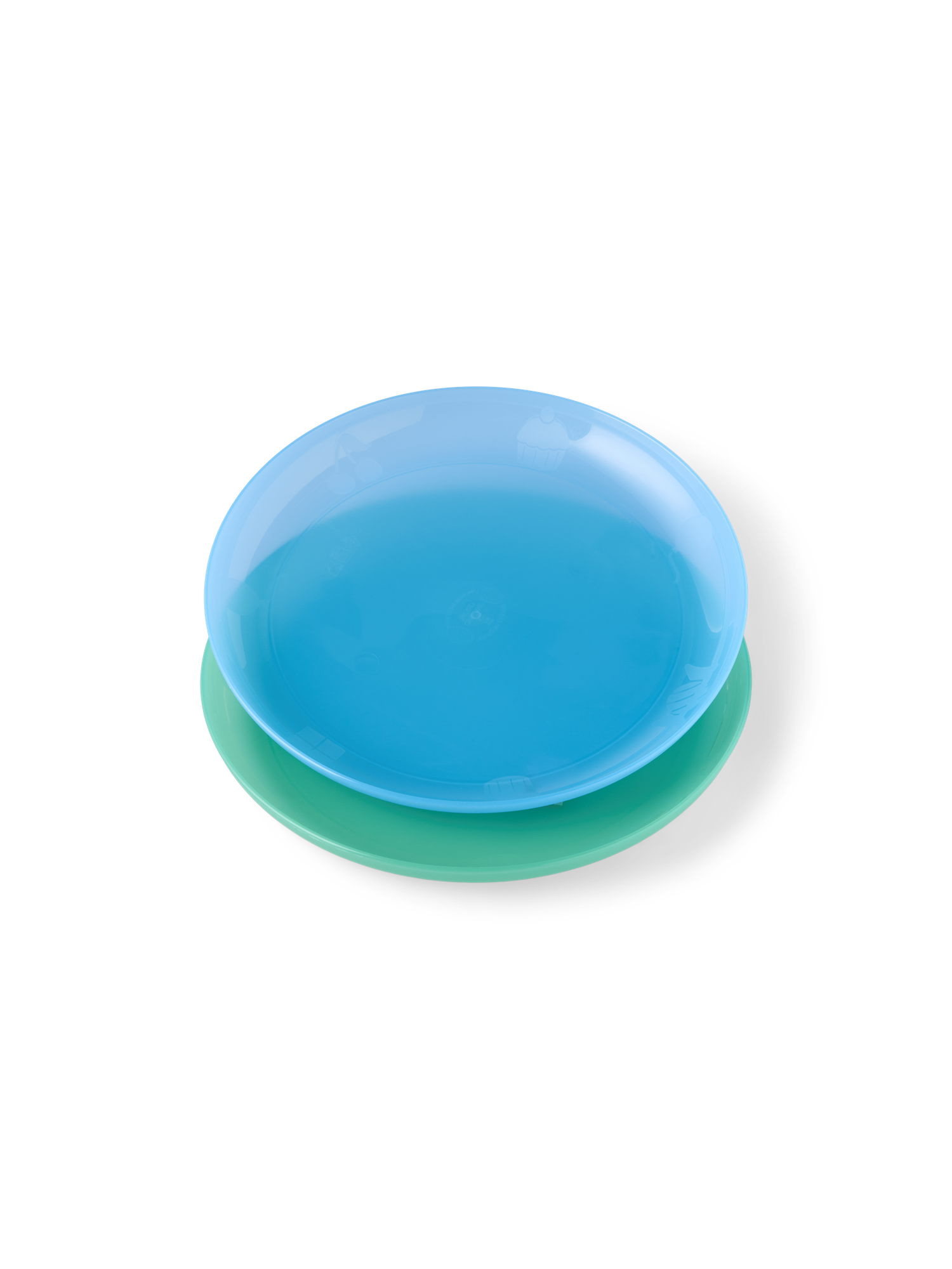 Reusable plastic plates for children | 2 pcs. | Multi