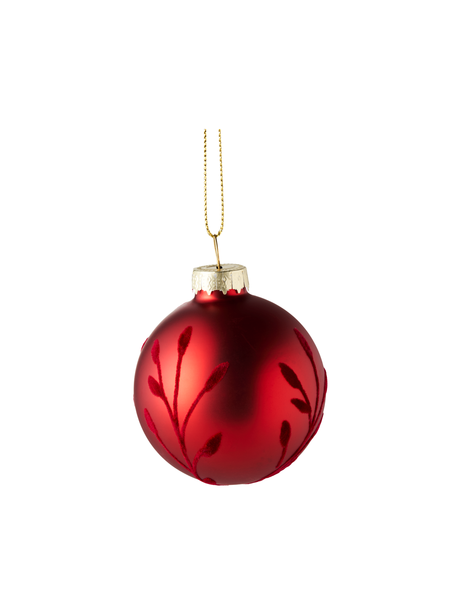 Christmas bauble | Glass/polyester. Ø6 cm. | Red
