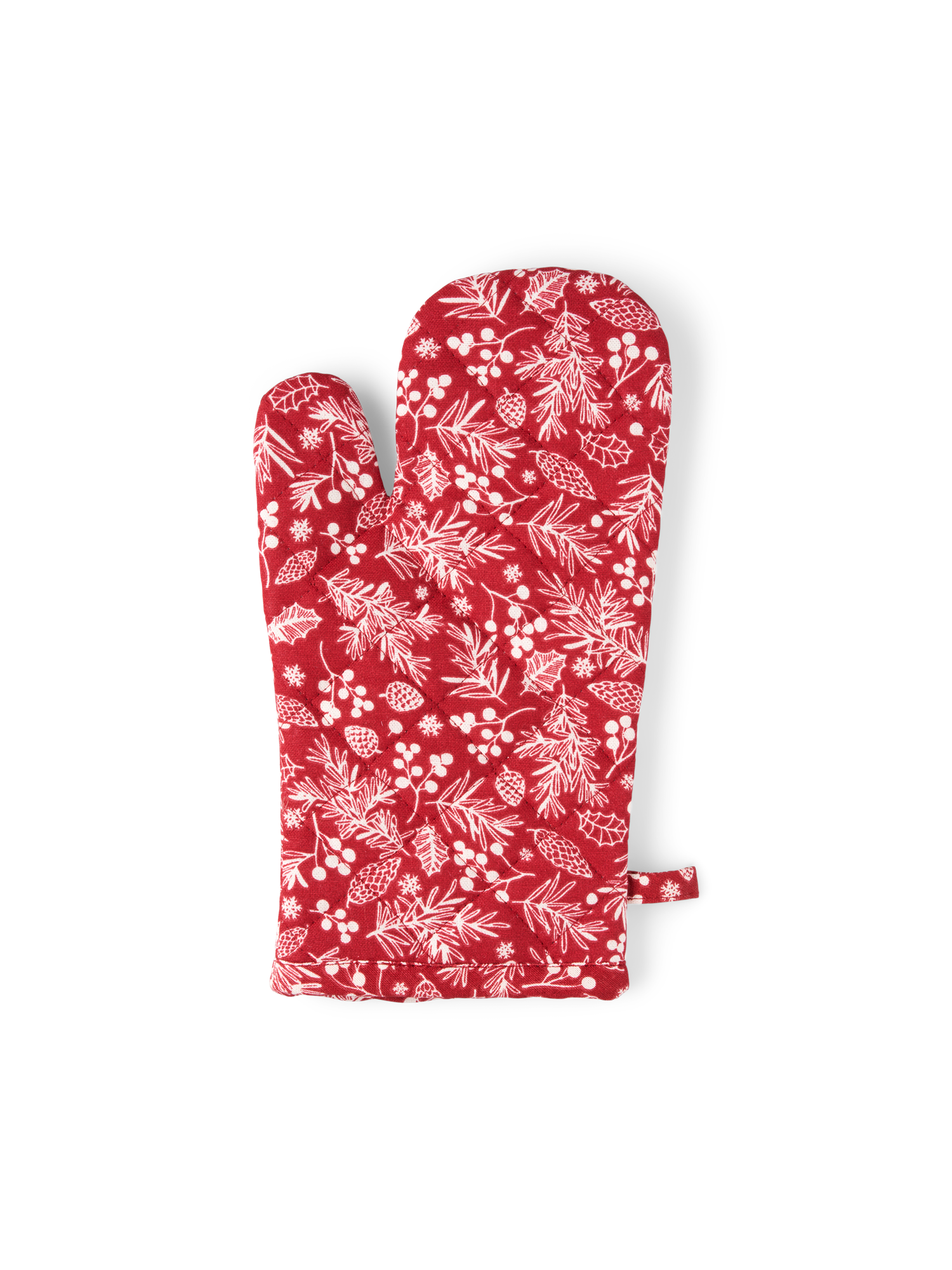 Ofenhandschuh | 30,5 x 16 cm. | Red, Off White