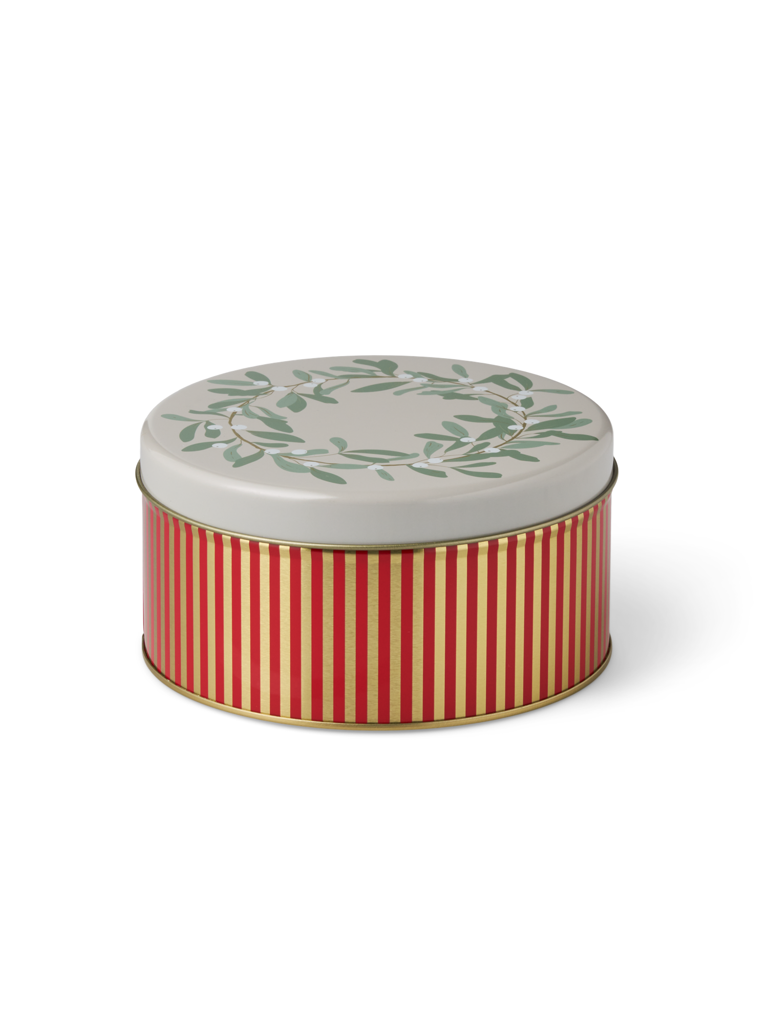 Kakeboks | Jern/tinn. Ø15,2 x 8,1 cm. | Warm Grey, Gold