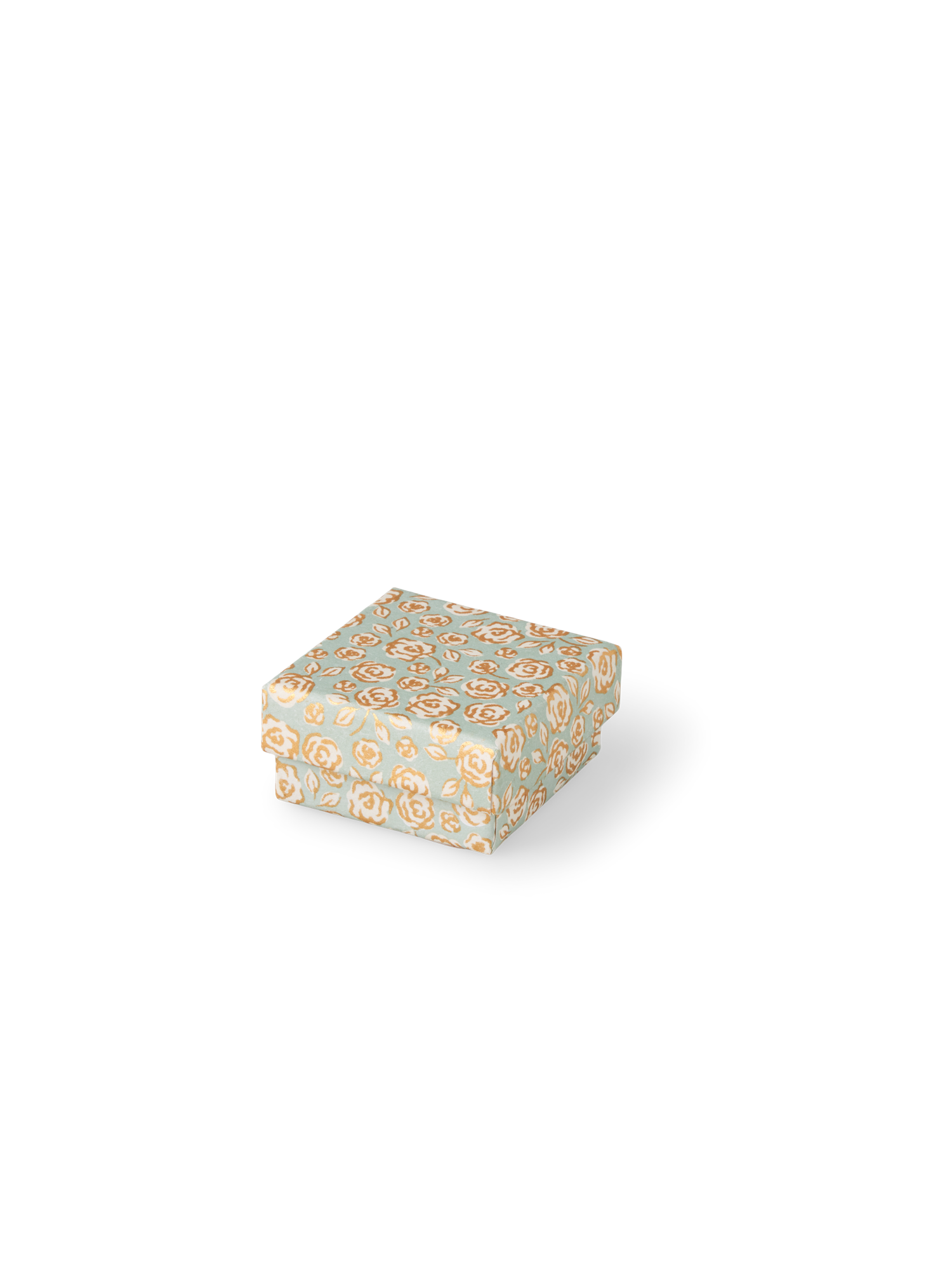 Box | Handmade paper. 6 x 6 x 3 cm. | Dusty Green
