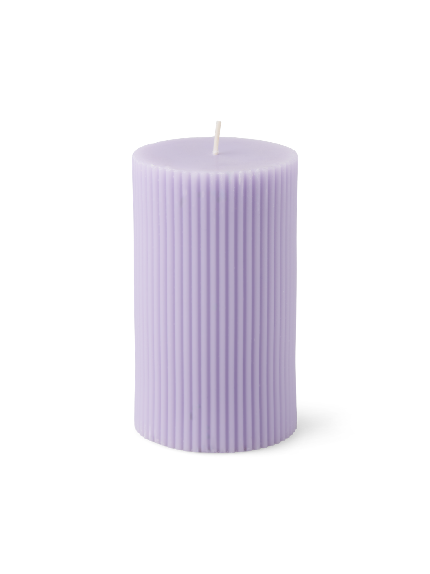 Pillar candle | Paraffin wax/stearin wax. Ø7 x 12 cm. | Lilac