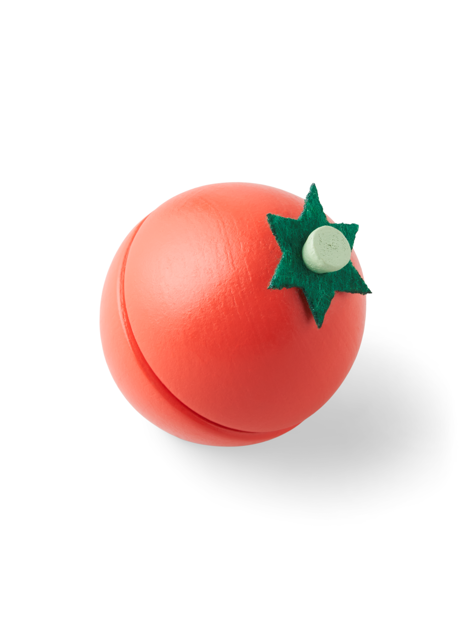 Wooden toy tomato | Poplar wood. 6 cm. | Orange Red