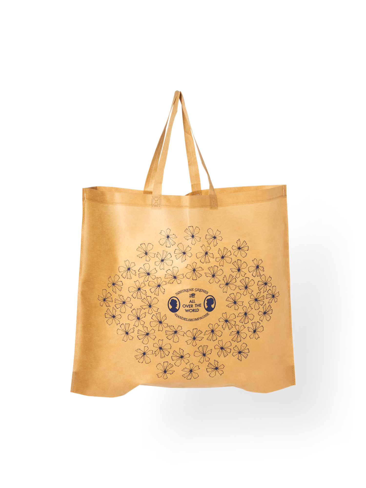 Tygpåse | Polyester. 60 x 10 x 50 cm. | Light Brown, Blue