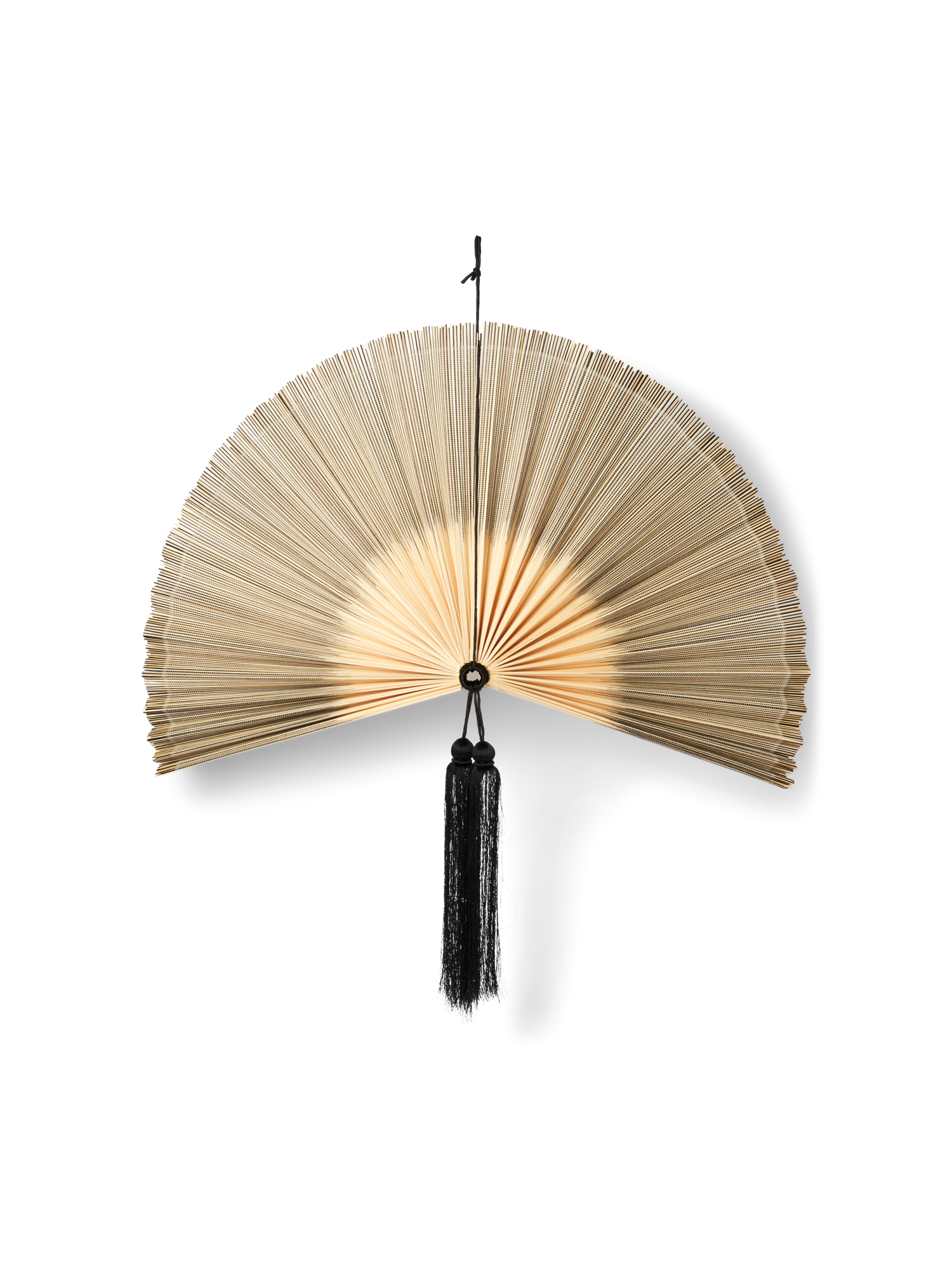 Dekorativ vifte | Bambus. 80 x 3,5 x 40 cm. | Nature, Black