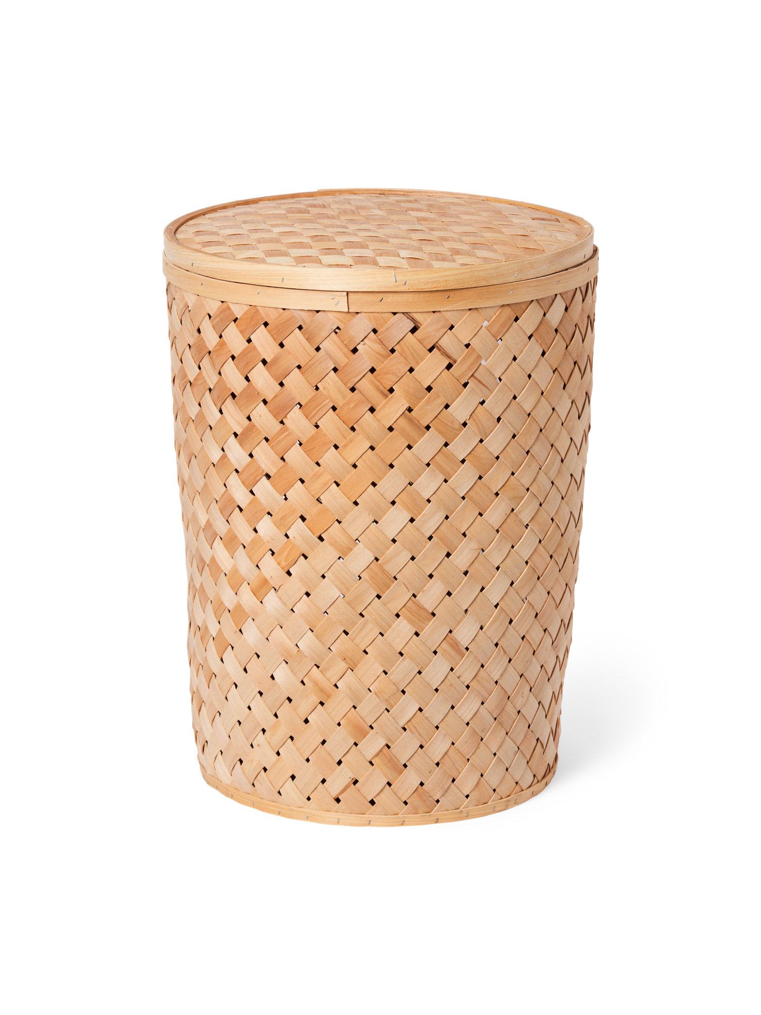 Laundry basket | Pinewood. Ø41 x 55 cm. | Nature