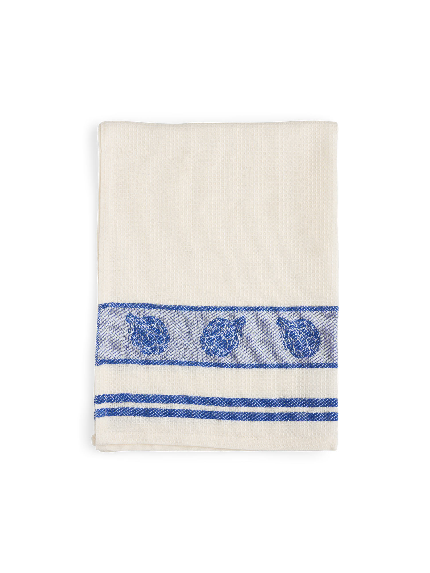 Torchon | Coton. 50 x 70 cm. | Off White, Blue