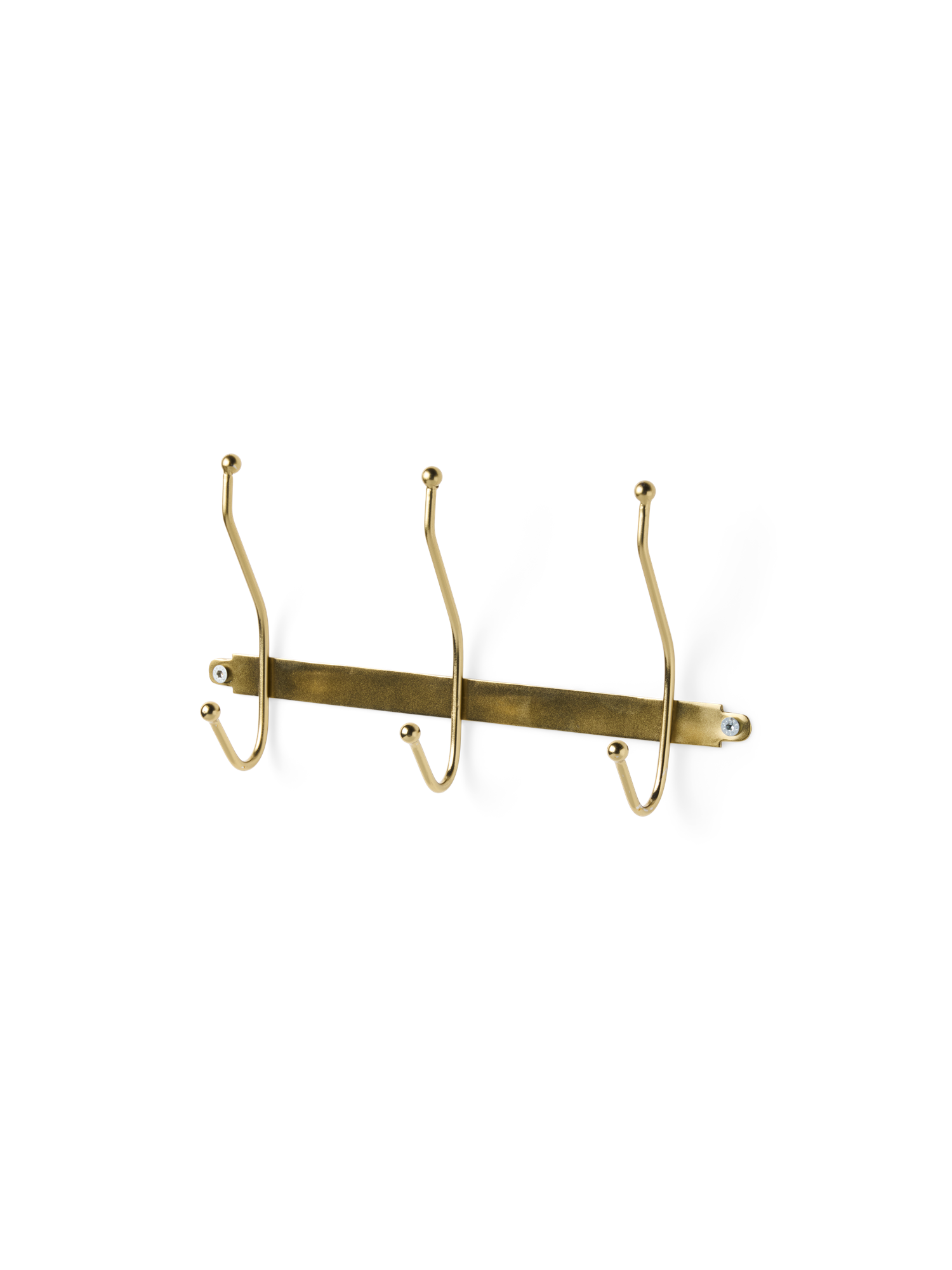 Veggmontert knaggrekke | Jern. 28 x 6 x 14 cm. | Gold