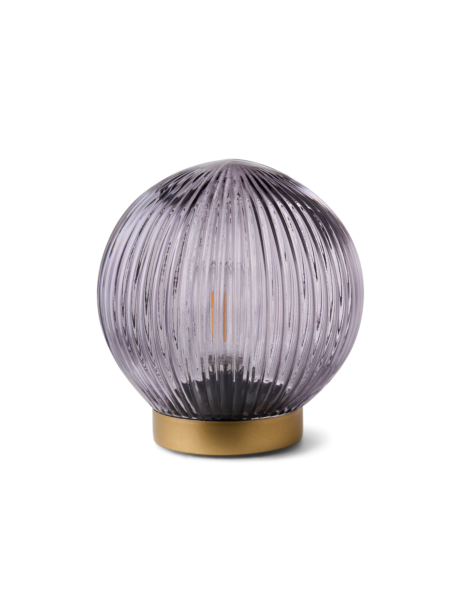 Bordlampe med LED | Glass/jern. Ø15 x 15 cm. | Grey