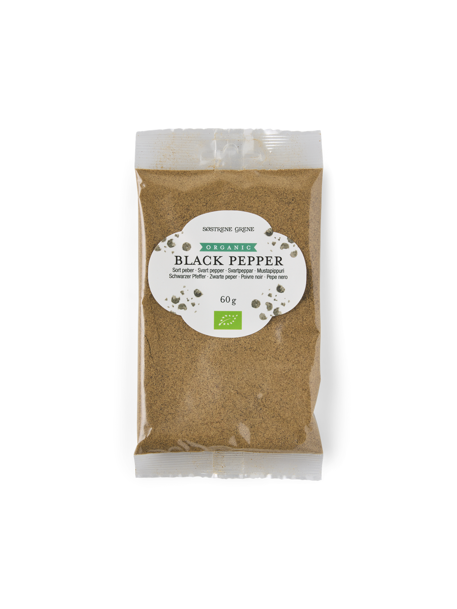 Stødt sort peber | Økologisk. 60 g.