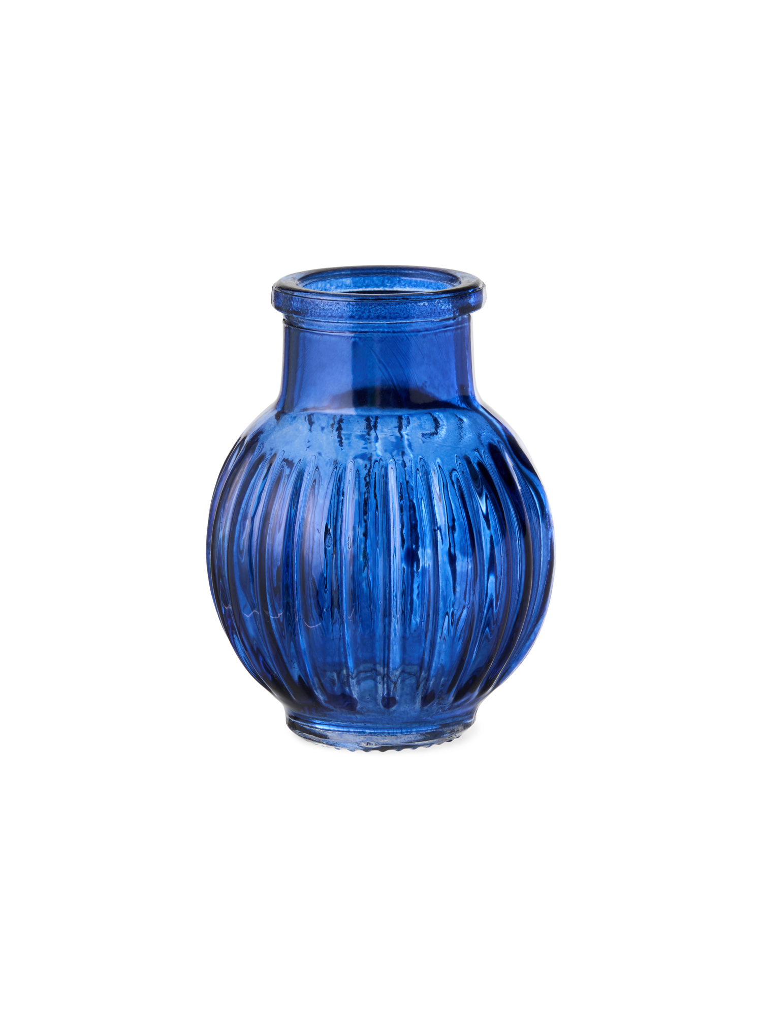 Vase | Glas. 5 x 6,8 cm. | Electric Blue