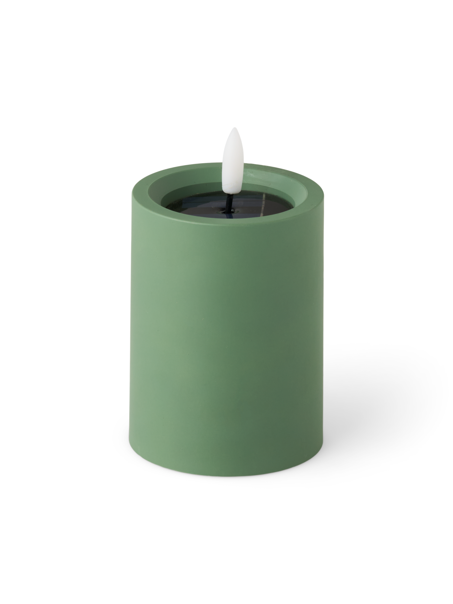 Solar candle | 7.5 x 10 cm. | Moss Green